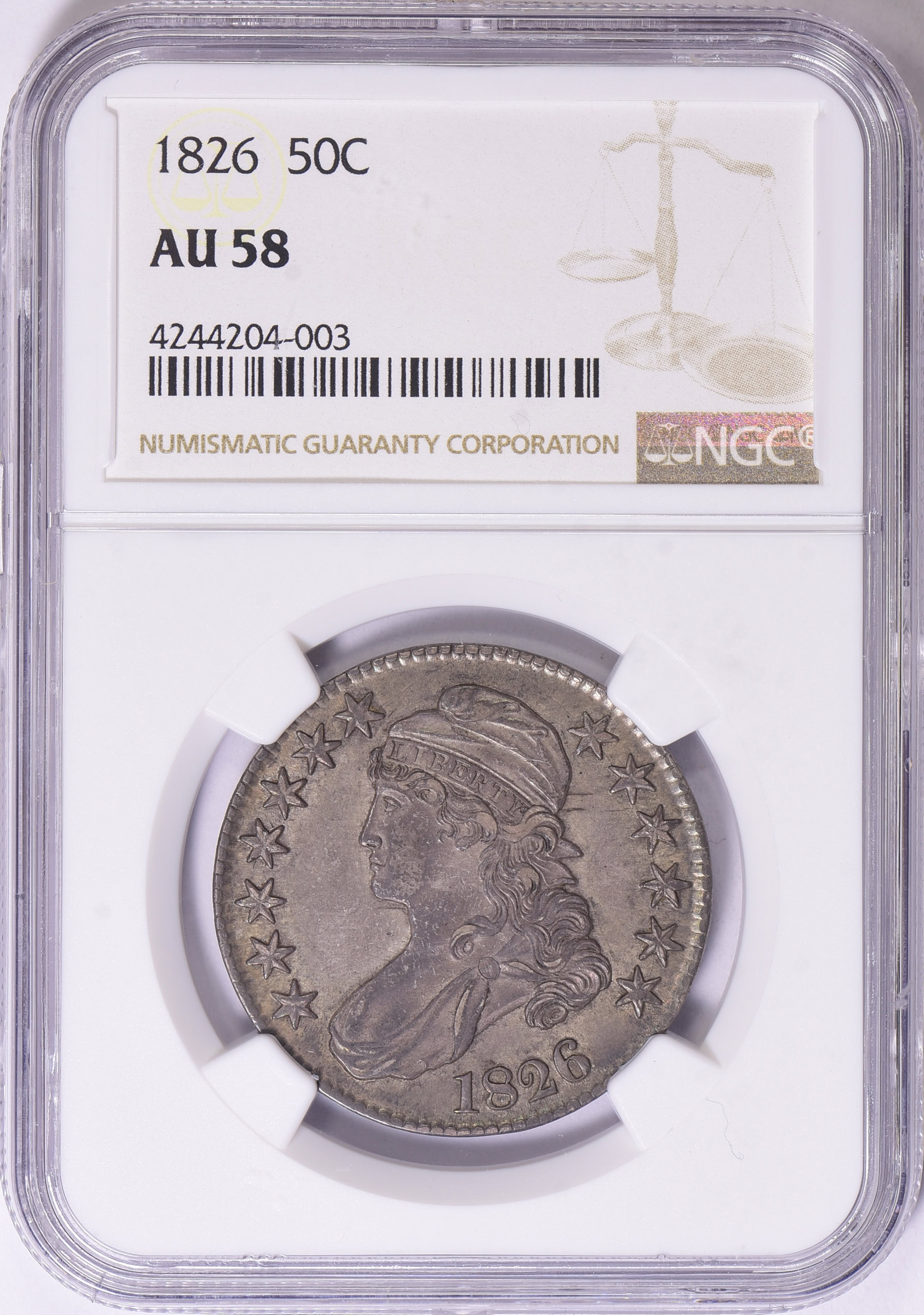 1826 Capped Bust Half Dollar NGC AU-58 (Item 1765205) | GreatCollections Coin Auctions