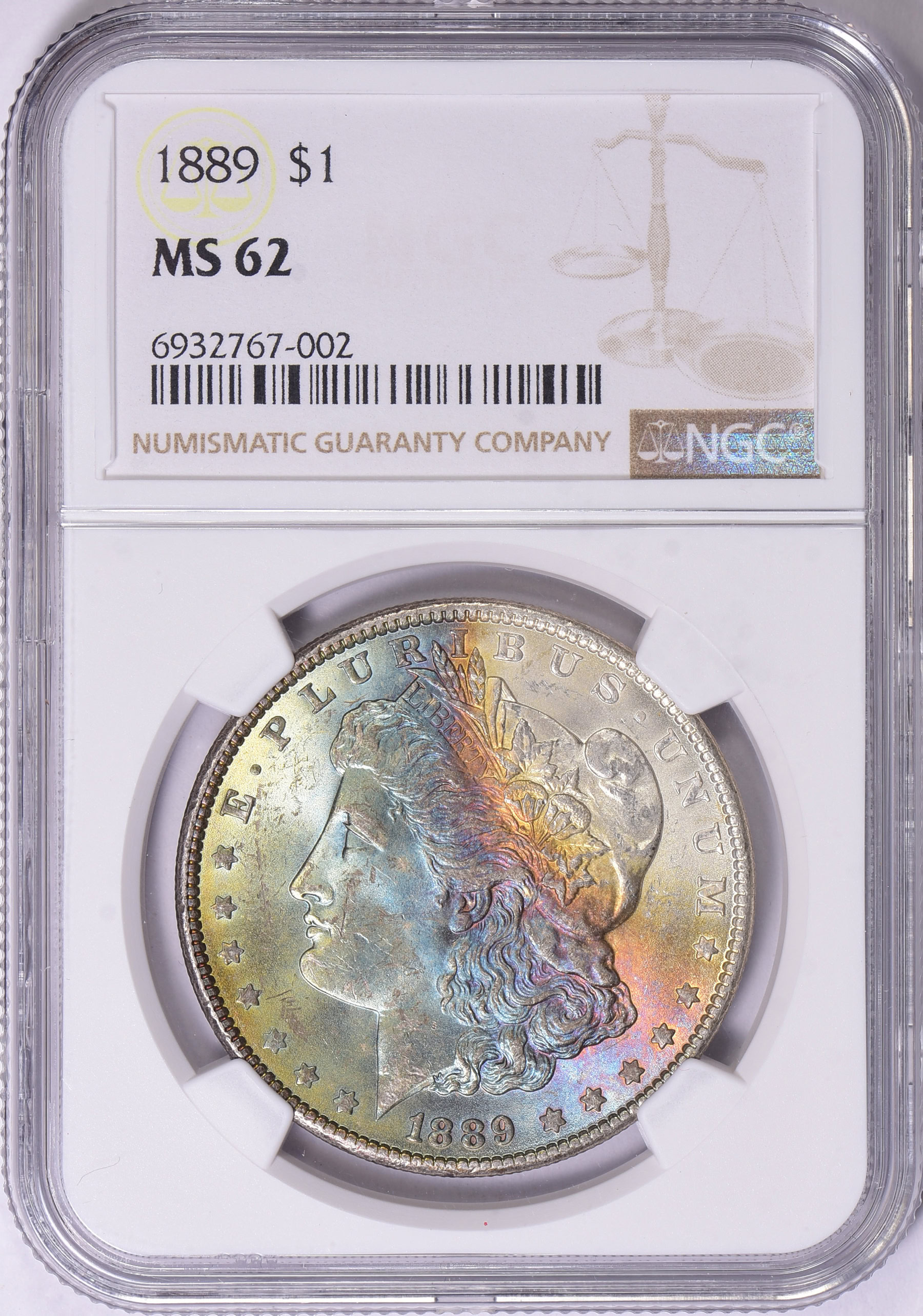 1889 Morgan Silver Dollar NGC MS-62 (Toned) (Item 1765383) | GreatCollections Coin Auctions