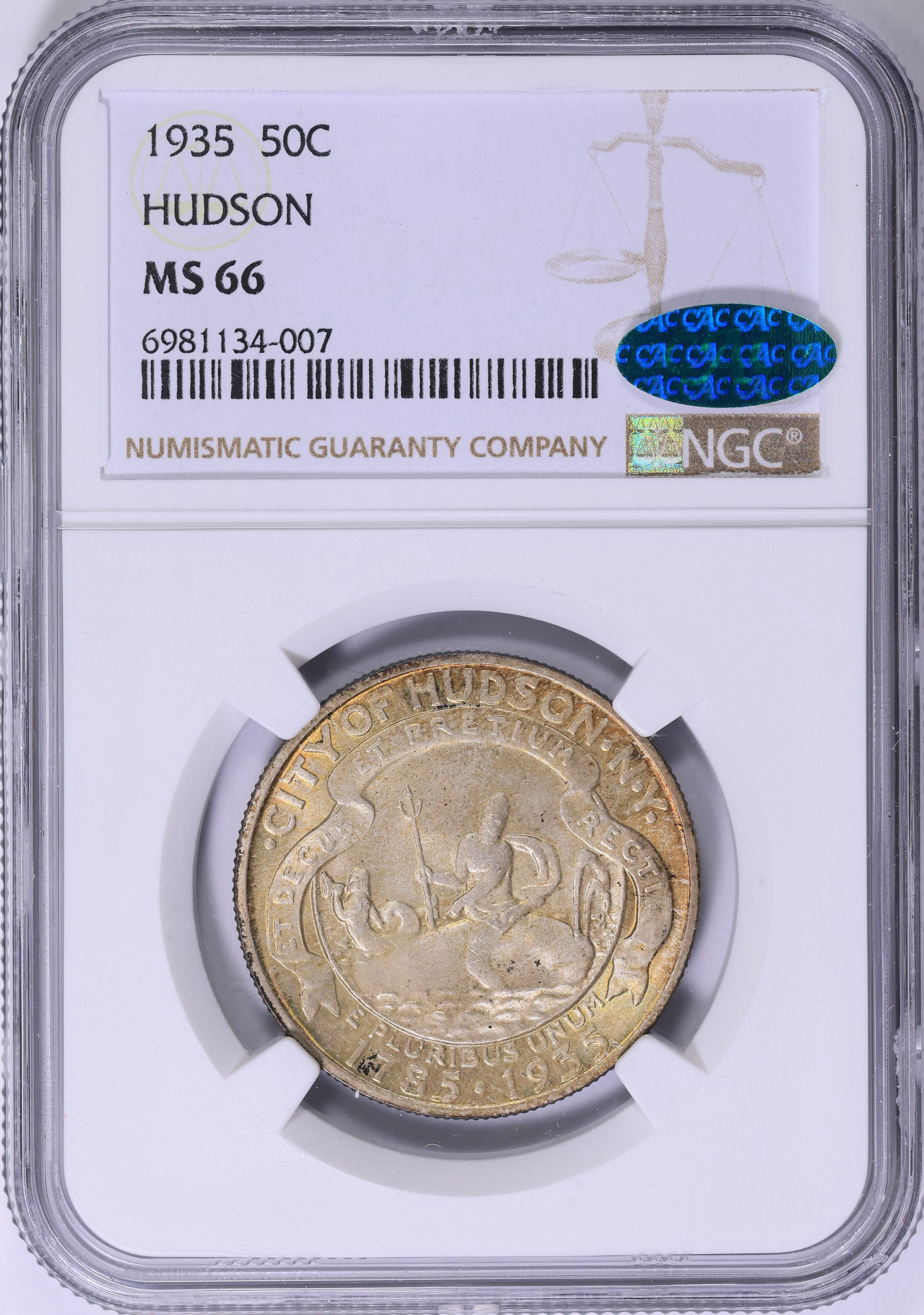 1935 Hudson, New York, Sesquicentennial Half Dollar NGC MS-66 (CAC ...