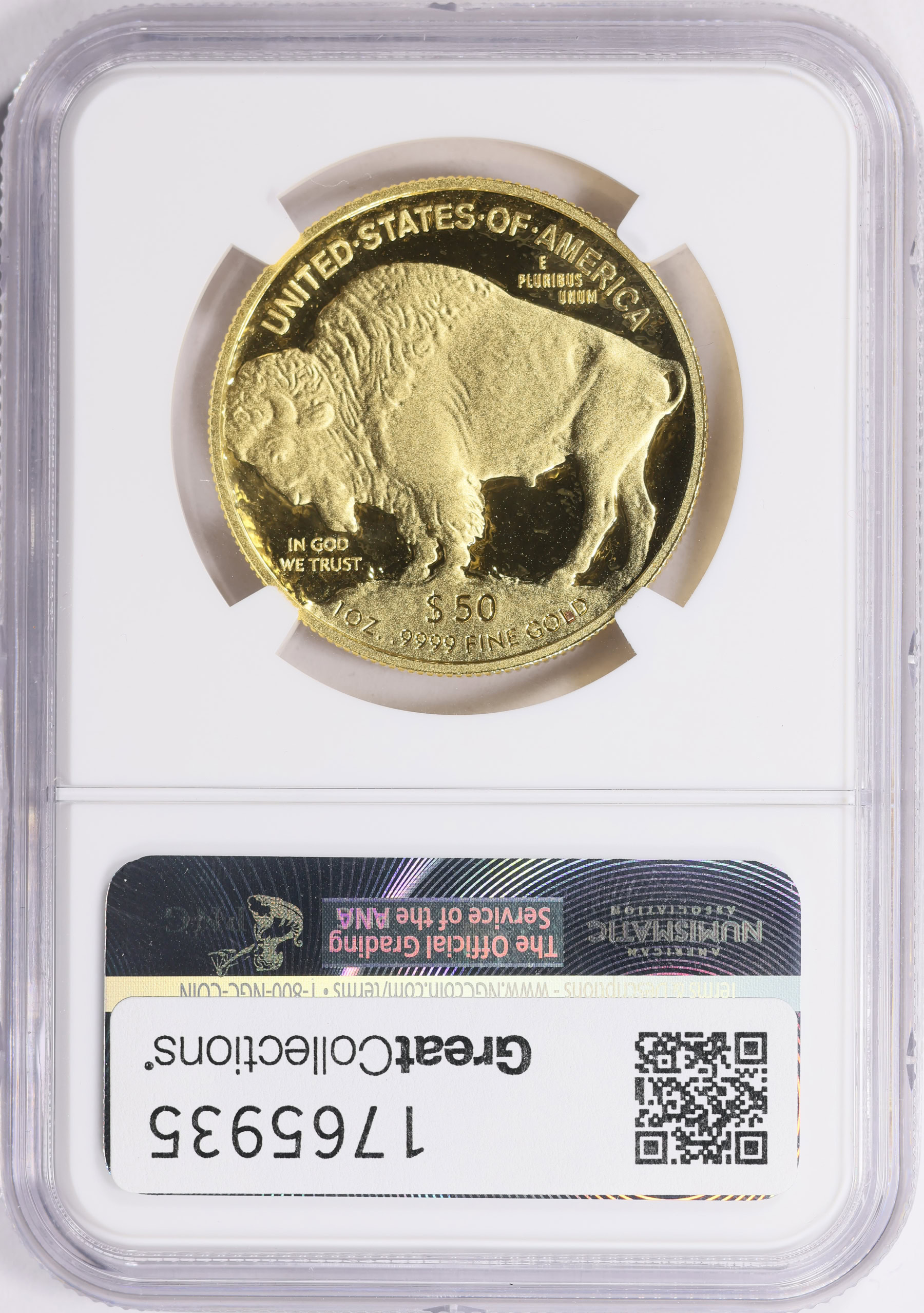 2016-W $50 One-Ounce Gold American Buffalo 10th Anniversary - Early ...