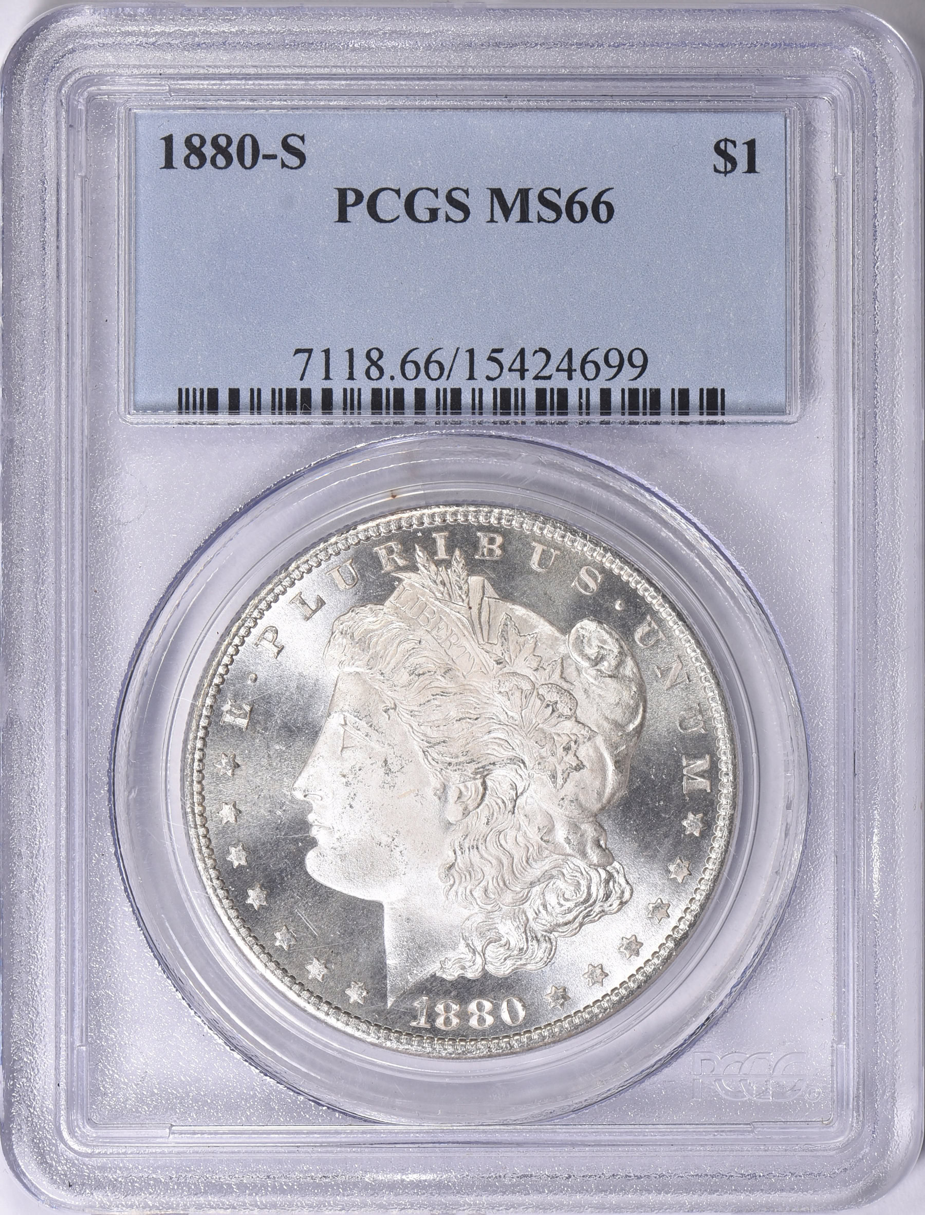 1880-S Morgan Silver Dollar PCGS MS-66 (Item 1765964) | GreatCollections Coin Auctions