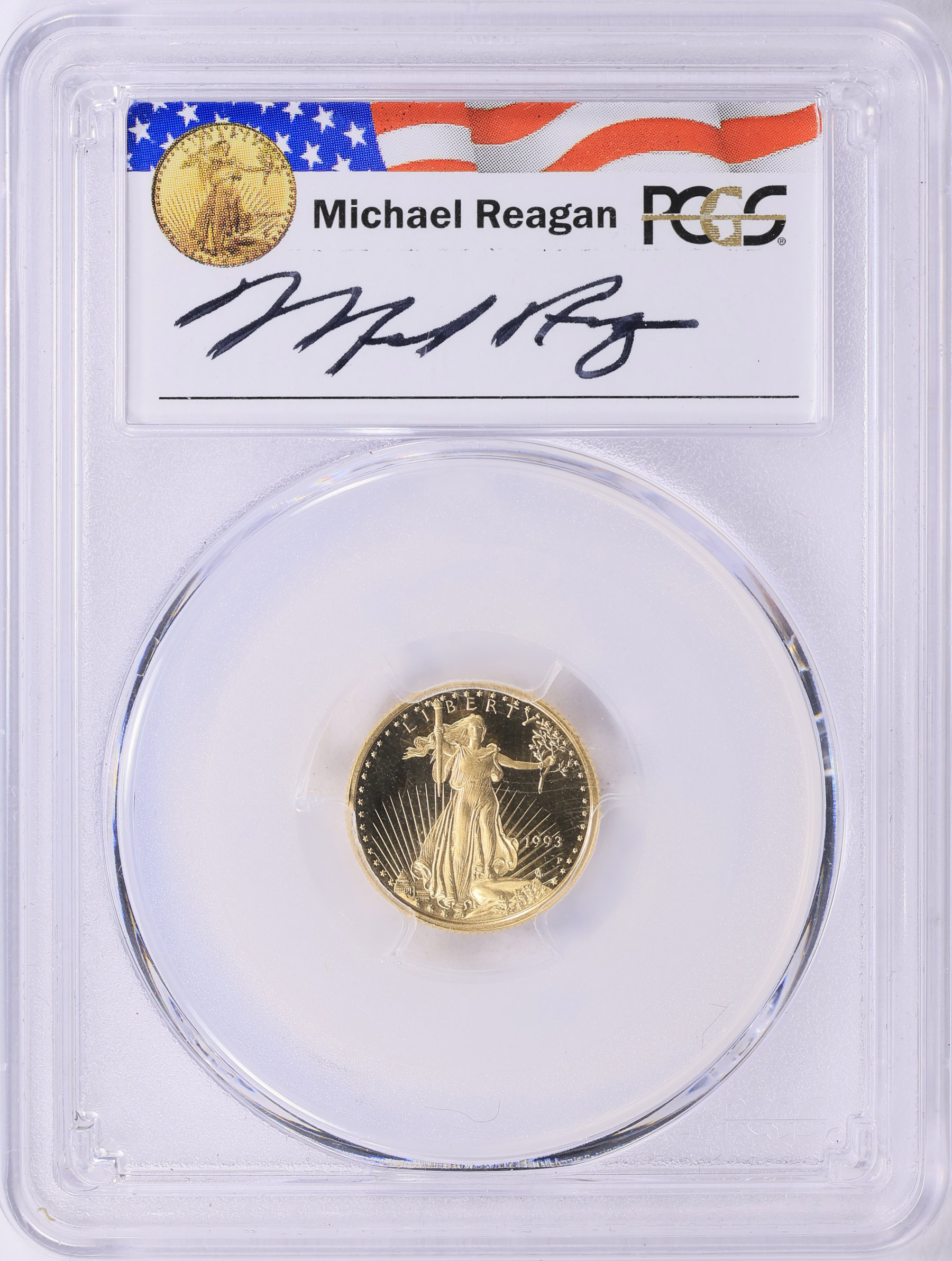 1993-P $5 Tenth-Ounce Gold American Eagle Reagan Legacy Series PCGS ...