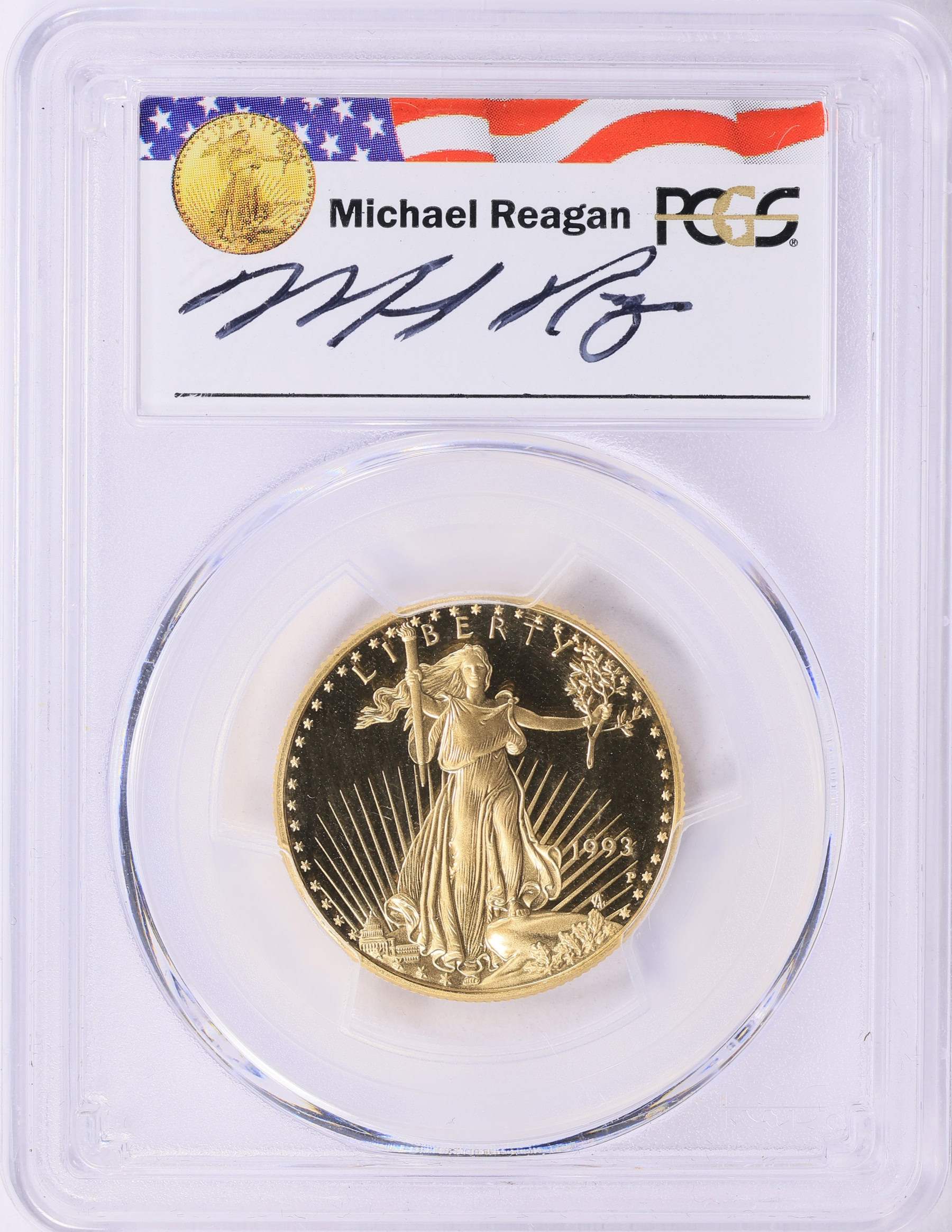 1993-P $25 Half-Ounce Gold American Eagle Reagan Legacy Series PCGS Proof-69 DCAM (Michael ...