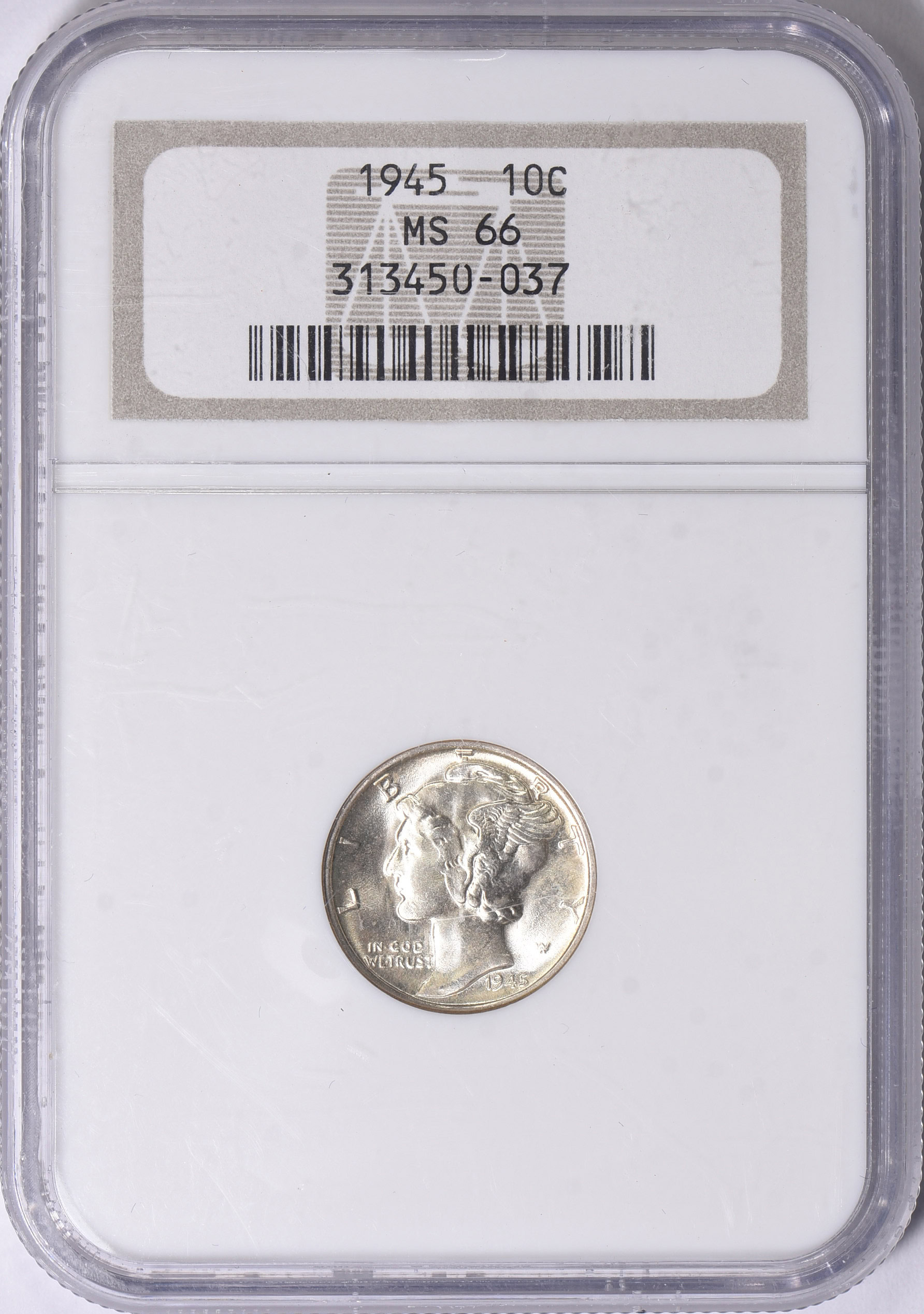 1945 Mercury Dime NGC MS-66 (Item 1766059) | GreatCollections Coin Auctions