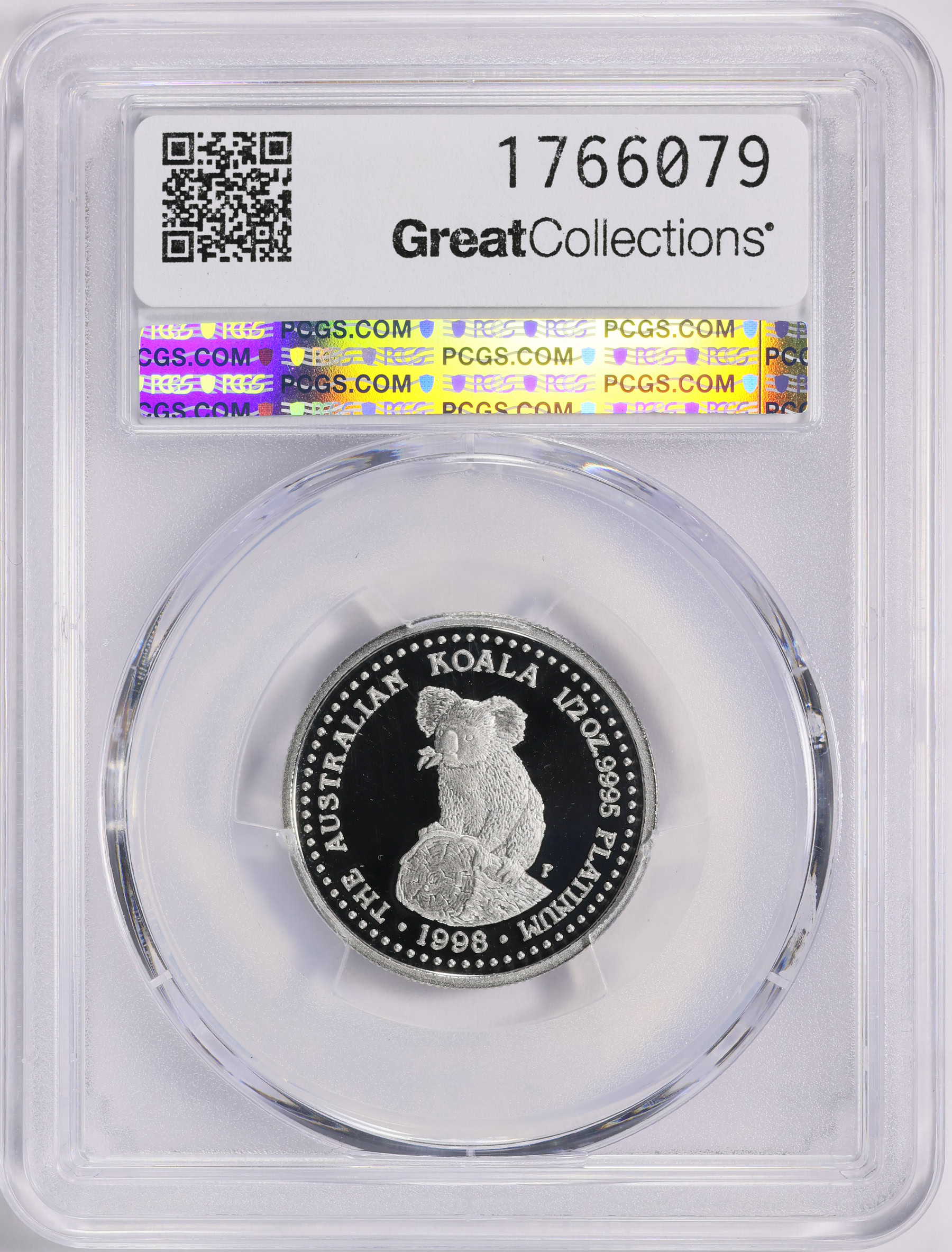 Australia 1998-P Platinum $50 Koala KM-459 With Case of Issue PCGS ...