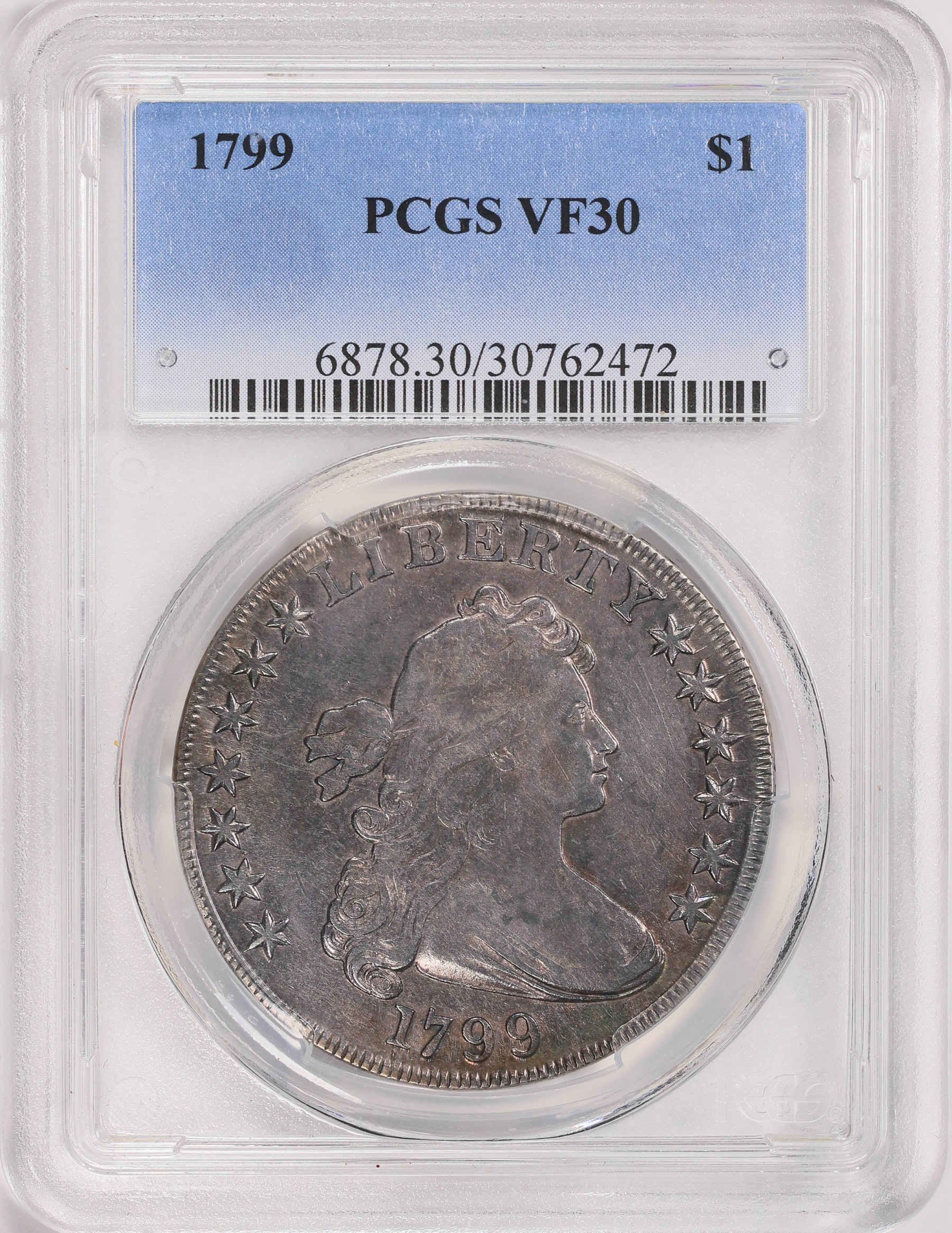 1799 Draped Bust Silver Dollar PCGS VF-30 (Item 1766092) | GreatCollections Coin Auctions