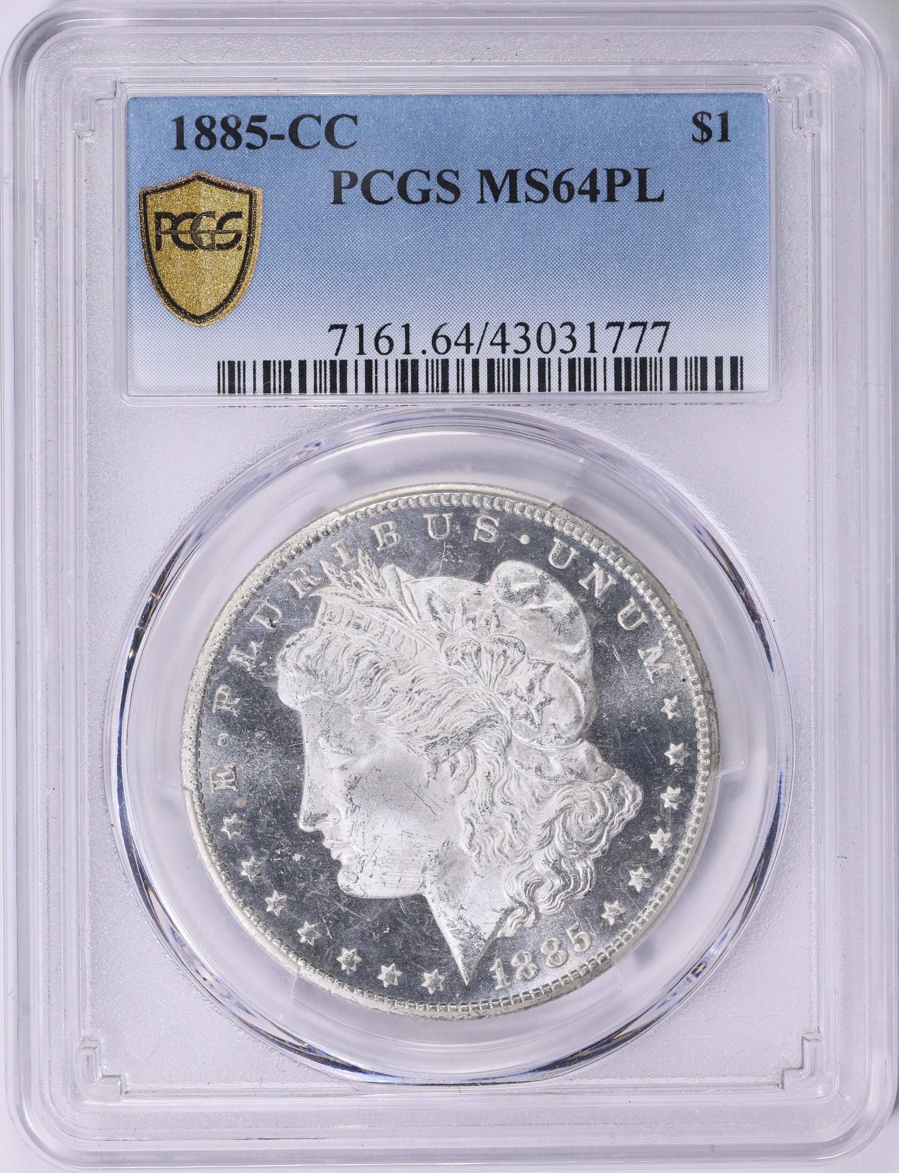 1885-CC Morgan Silver Dollar PCGS MS-64 PL (Item 1766113) | GreatCollections Coin Auctions