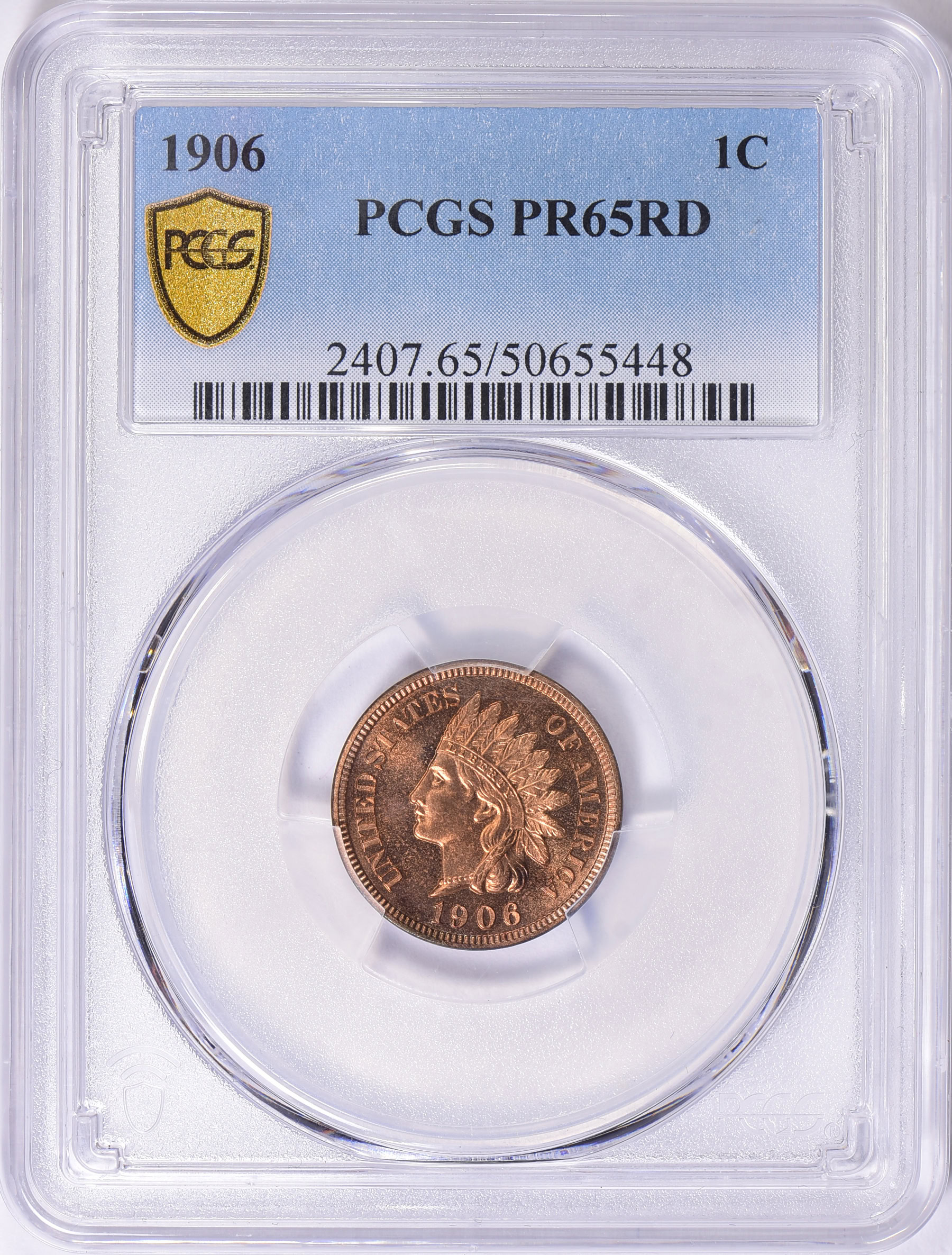 1906 Indian Cent PCGS Proof-65 RD (Item 1766296) | GreatCollections Coin Auctions