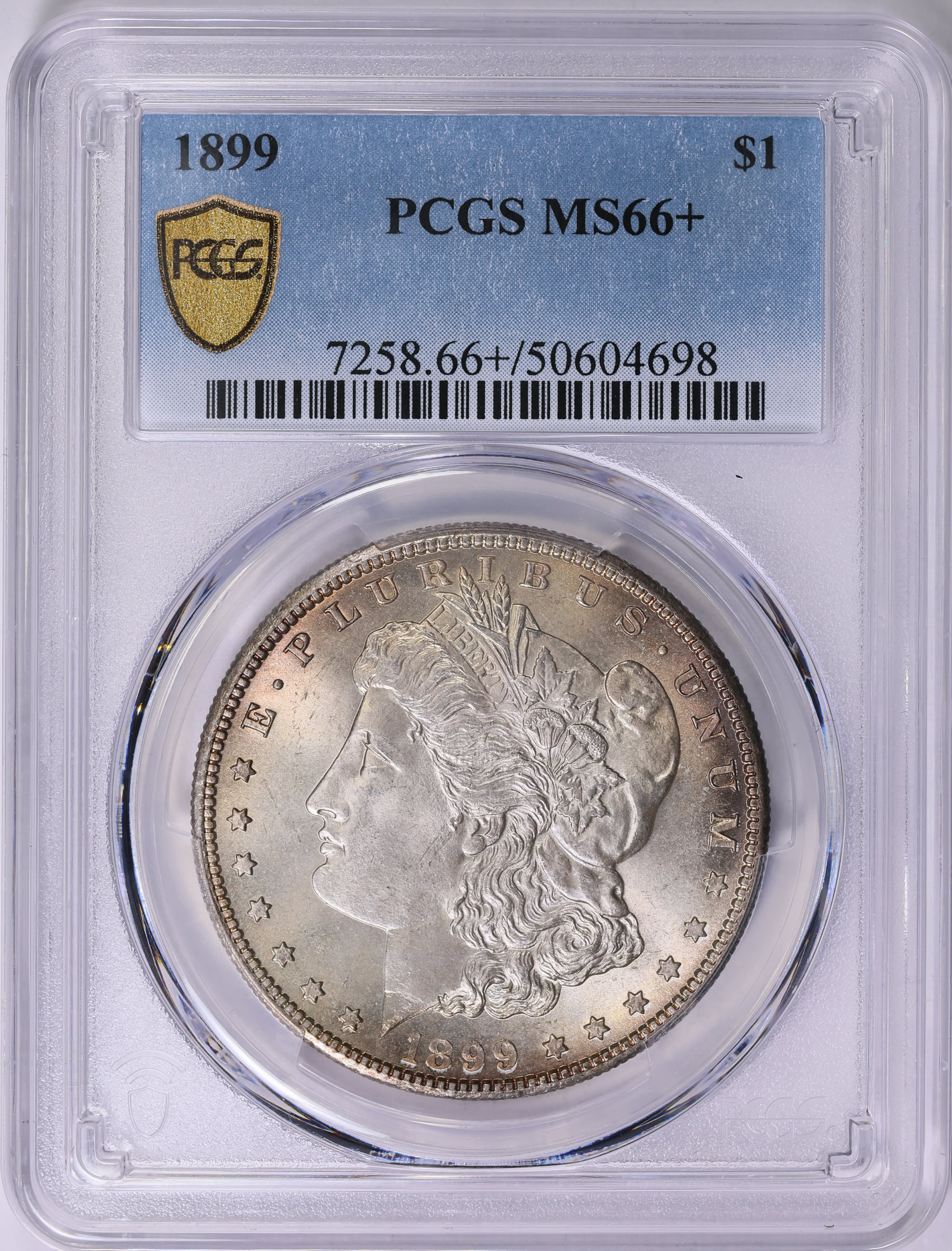 1899 Morgan Silver Dollar PCGS MS-66+ (Toned) (Item 1766340) | GreatCollections Coin Auctions