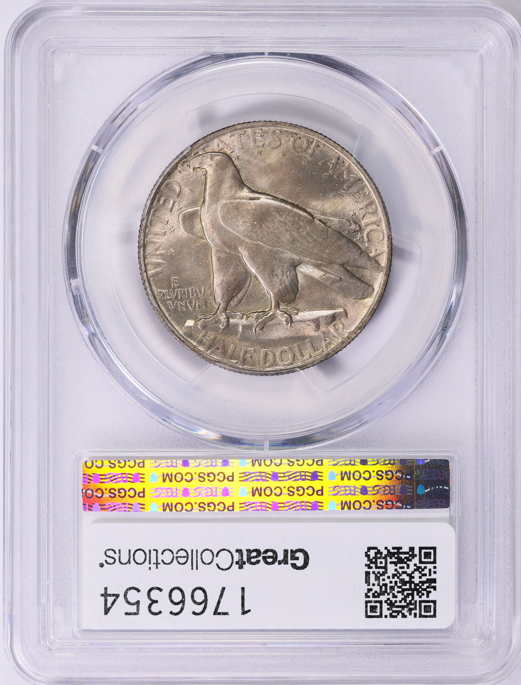 1935 Connecticut Tercentenary Half Dollar PCGS MS-67 (CAC Green) (Toned) (Item 1766354 ...