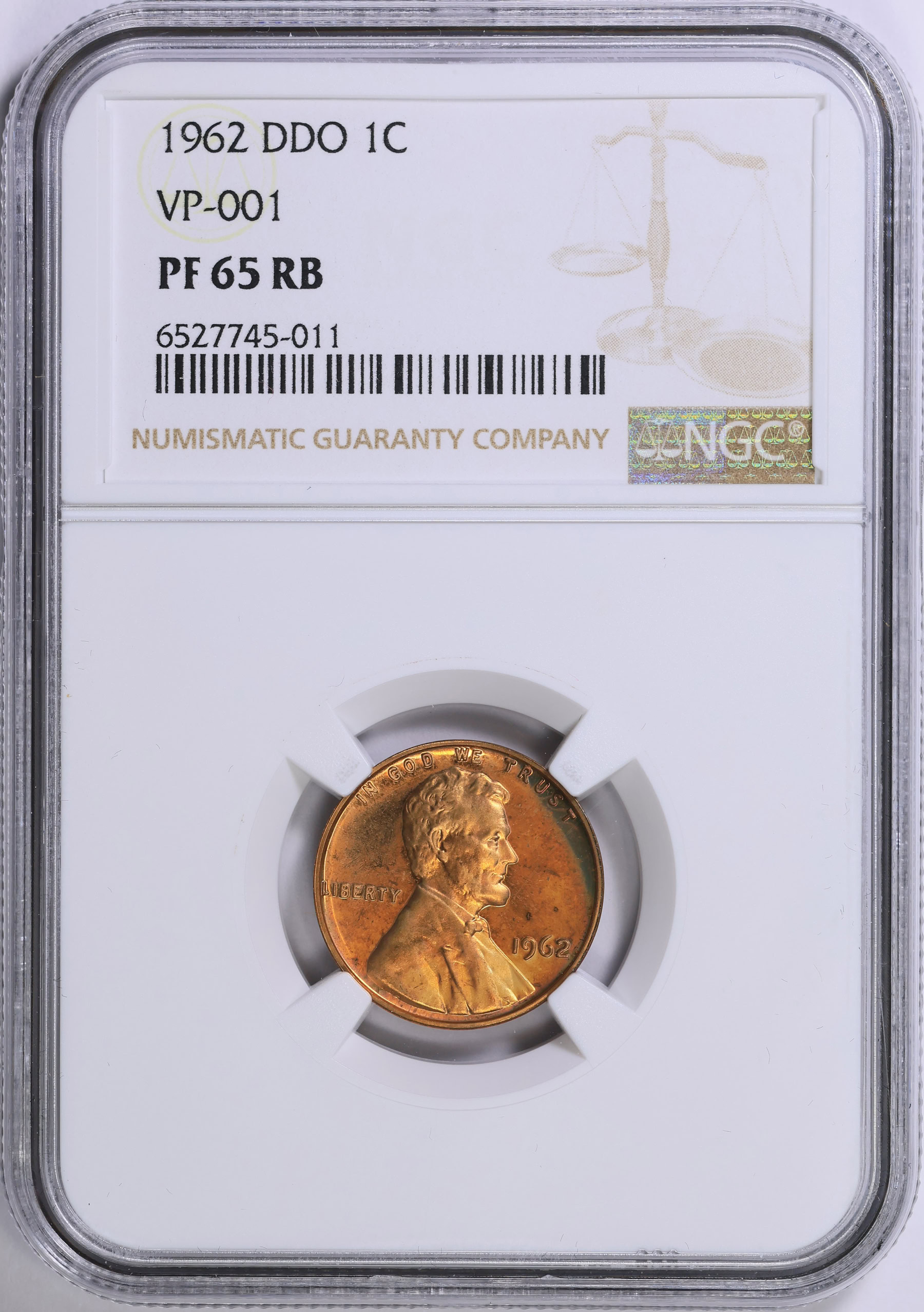 1962 Lincoln Cent DDO VP-001 NGC Proof-65 RB (Item 1766398 ...