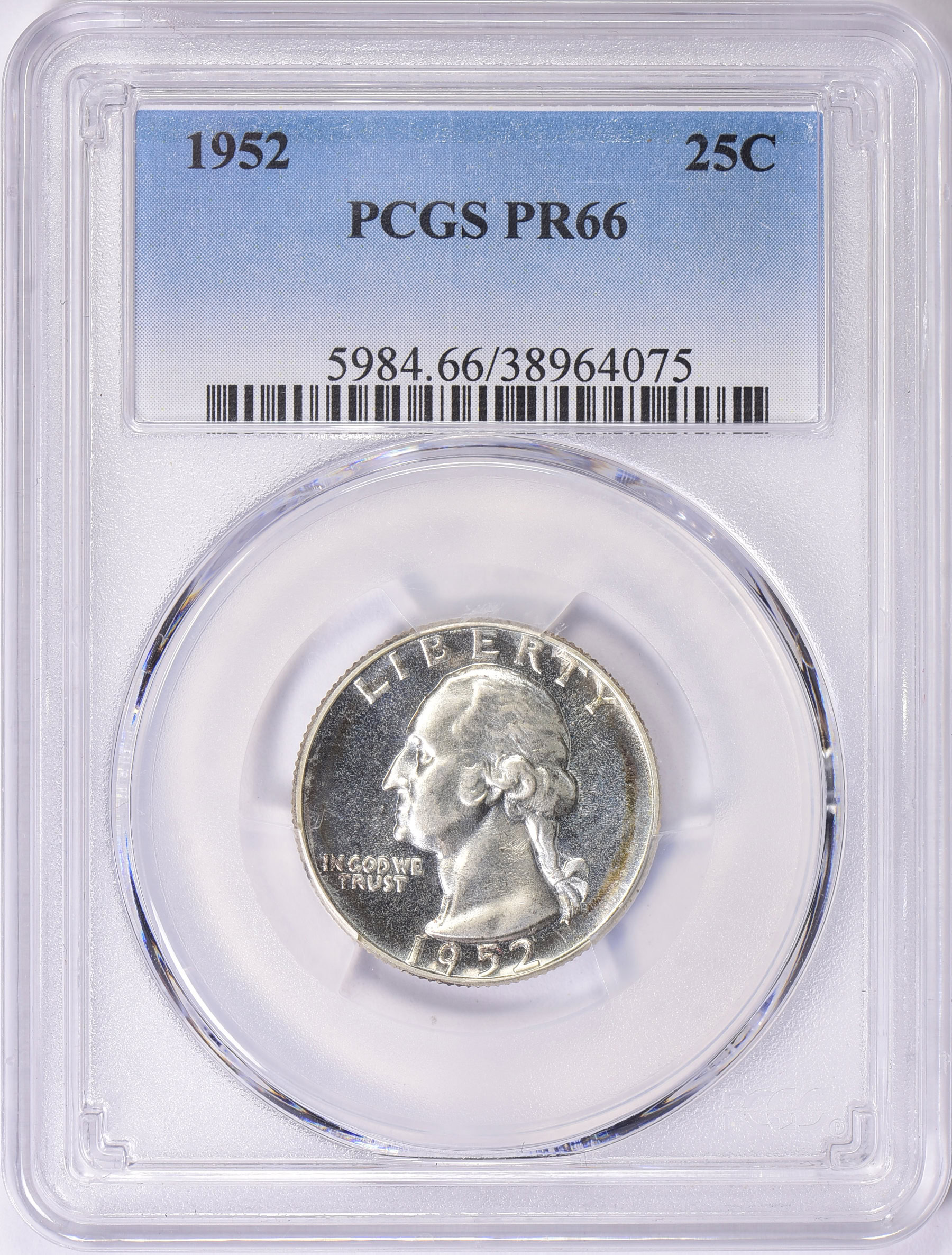 1952 Washington Quarter PCGS Proof-66 (Item 1766470) | GreatCollections Coin Auctions
