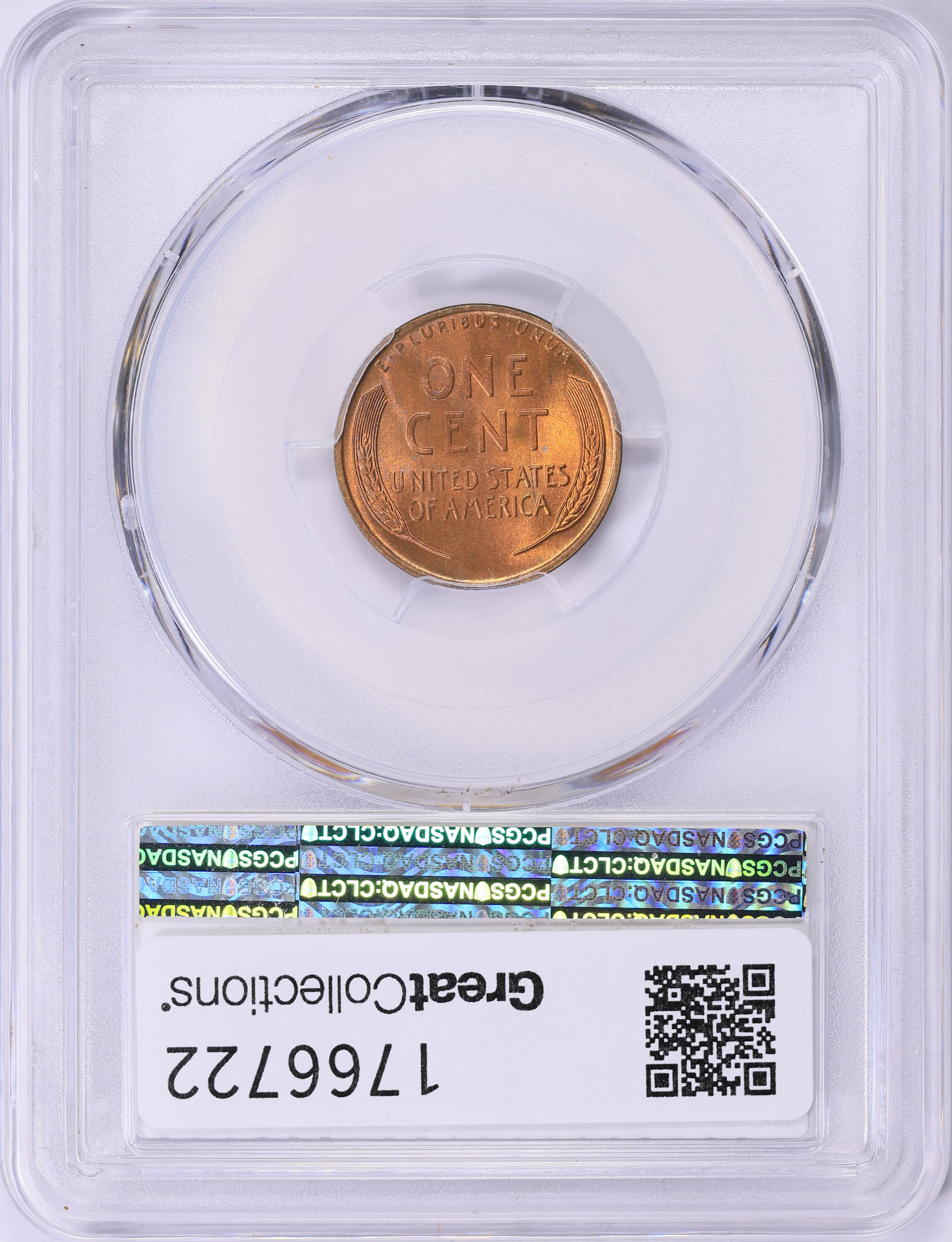 1945-S Lincoln Cent PCGS MS-67 RD (CAC Green) (Item 1766722) | GreatCollections Coin Auctions
