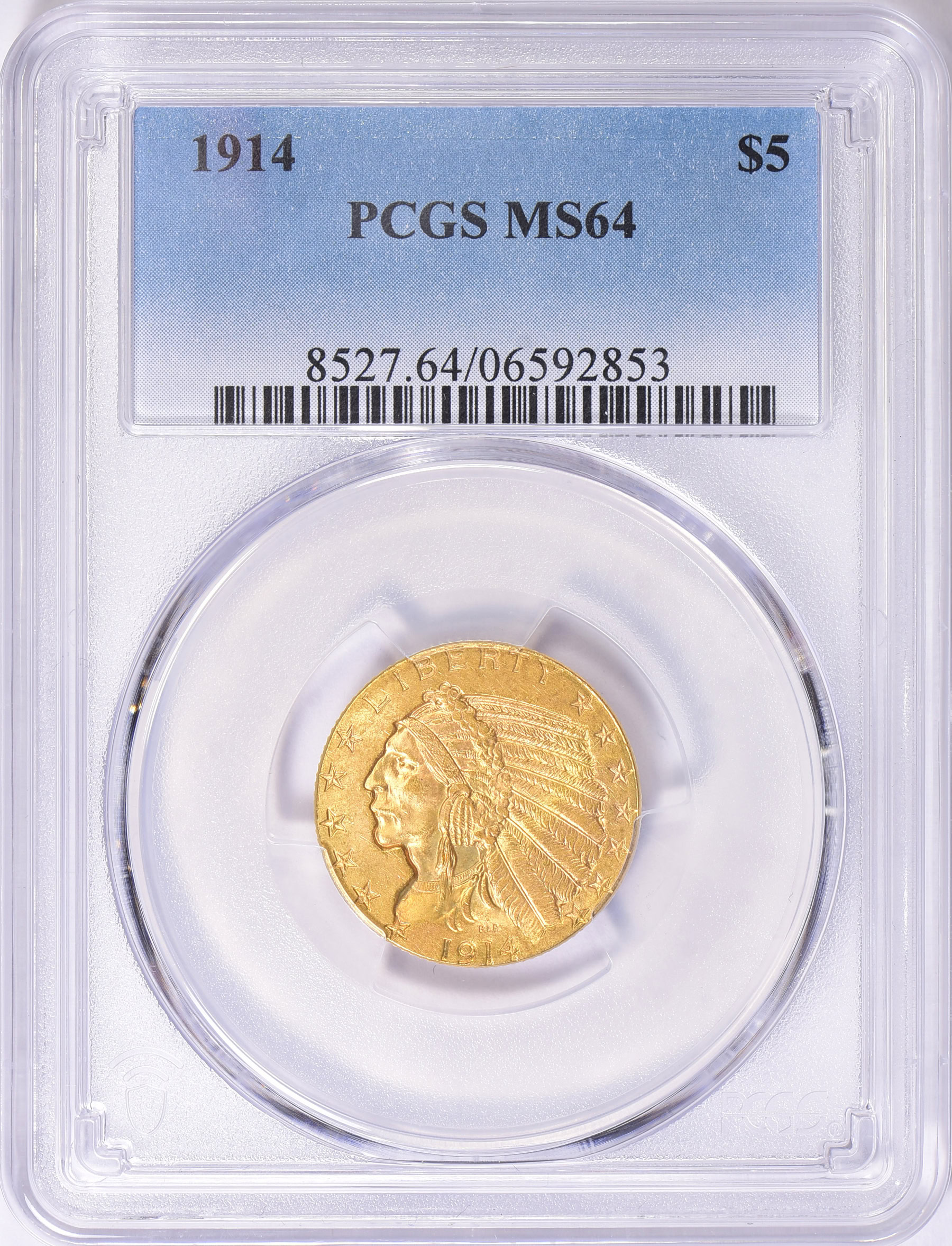 1914 Indian Gold Half Eagle PCGS MS-64 (Item 1767086) | GreatCollections Coin Auctions