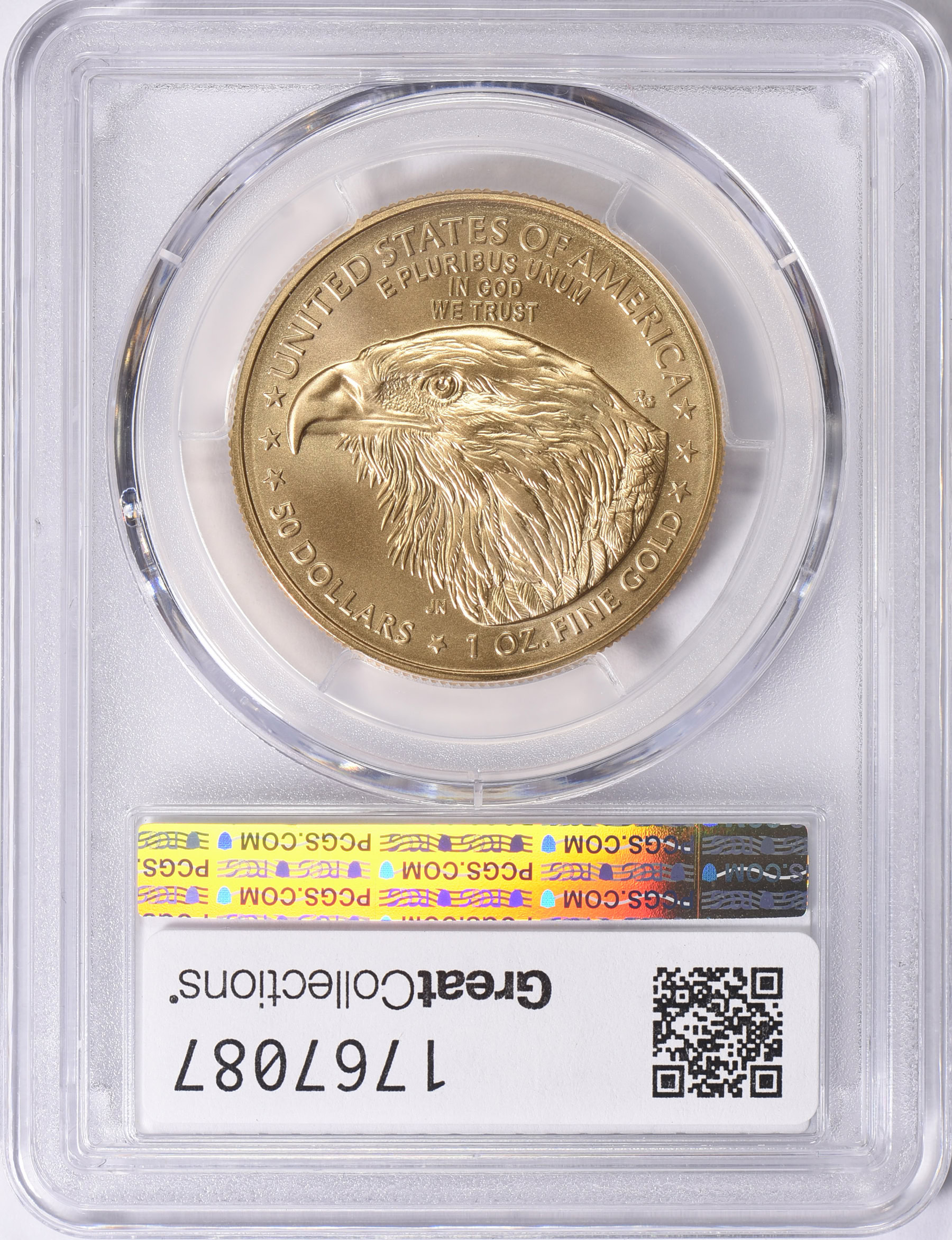 2021-W $50 One-Ounce Gold American Eagle Type 2 Burnished PCGS SP-70 (Item 1767087 ...
