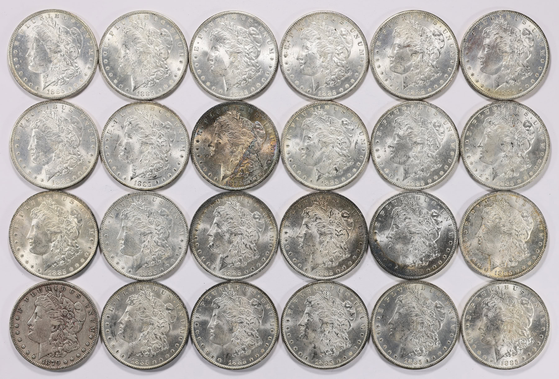 1879 and 1885-O Morgan Silver Dollar Selection Uncertified (24 Coins) | Cert #n/a ...