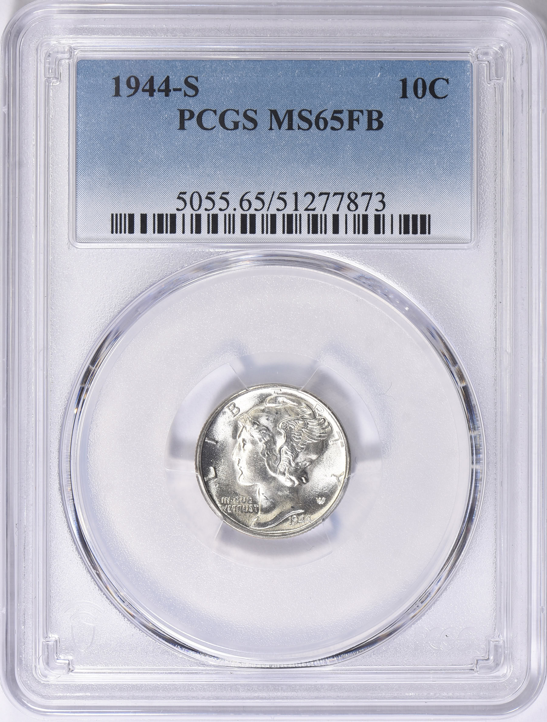 1944-S Mercury Dime PCGS MS-65 FB (Item 1767234) | GreatCollections Coin Auctions