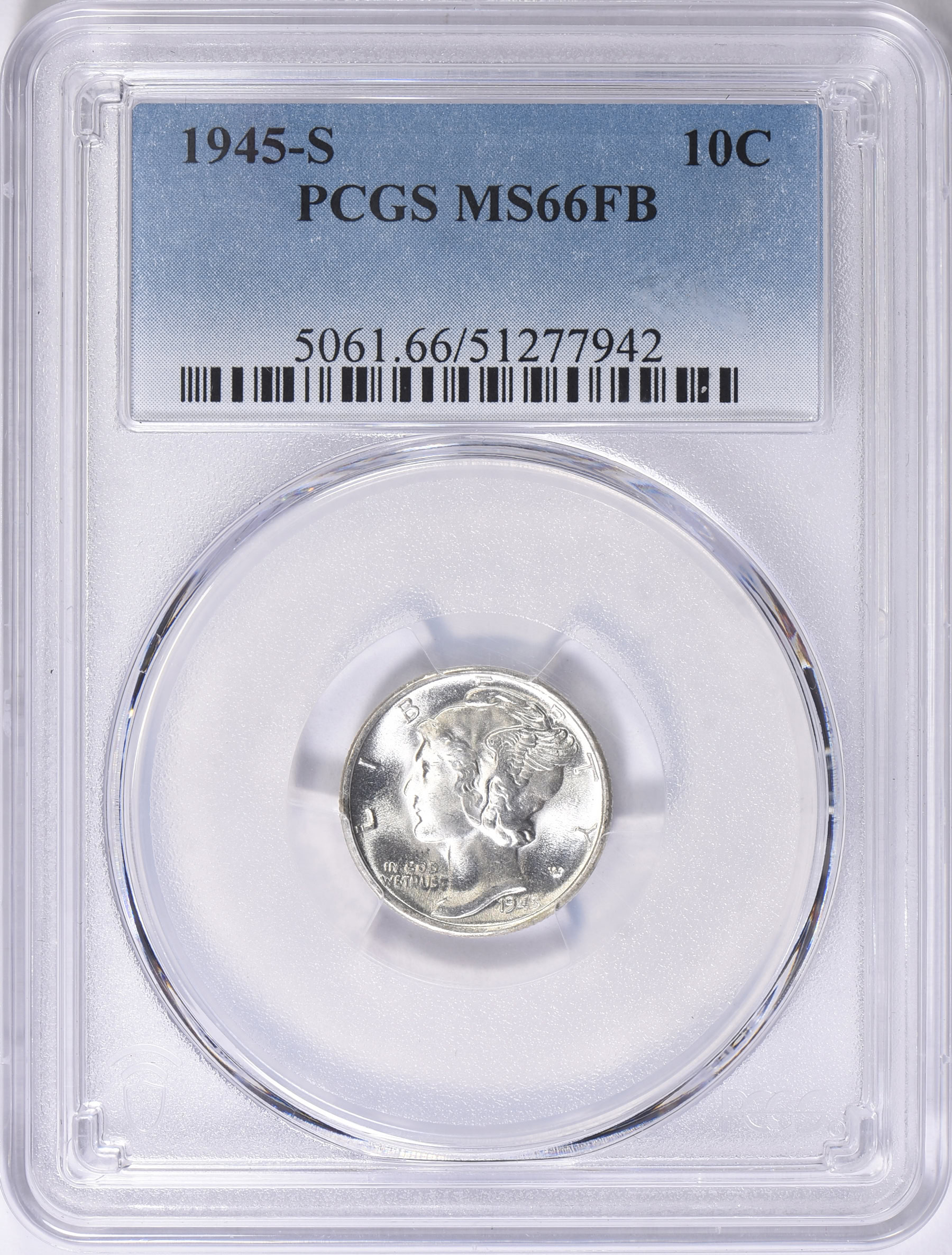 1945-S Mercury Dime PCGS MS-66 FB (Item 1767236) | GreatCollections Coin Auctions