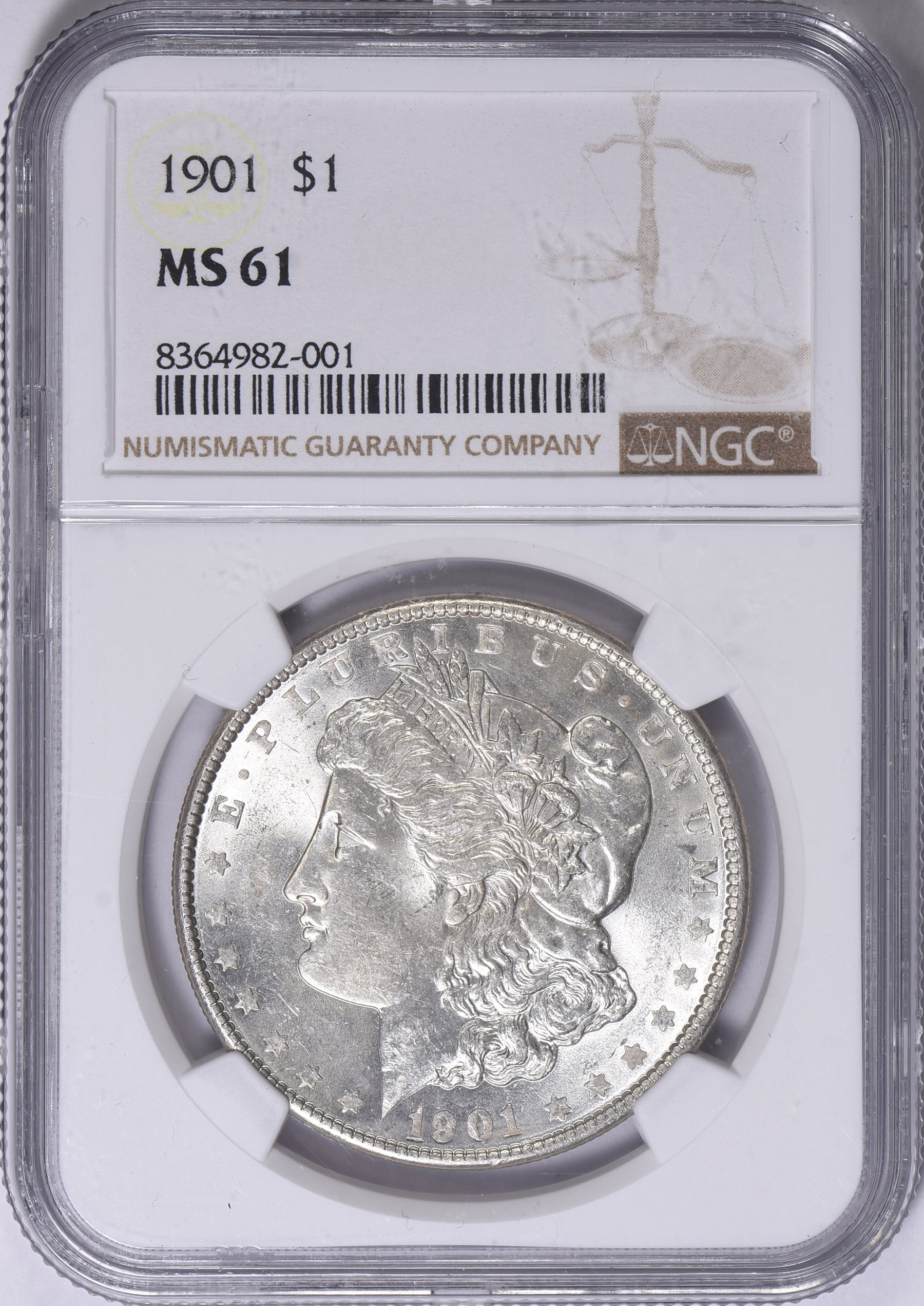 1901 Morgan Silver Dollar NGC MS-61 (Item 1767239) | GreatCollections Coin Auctions