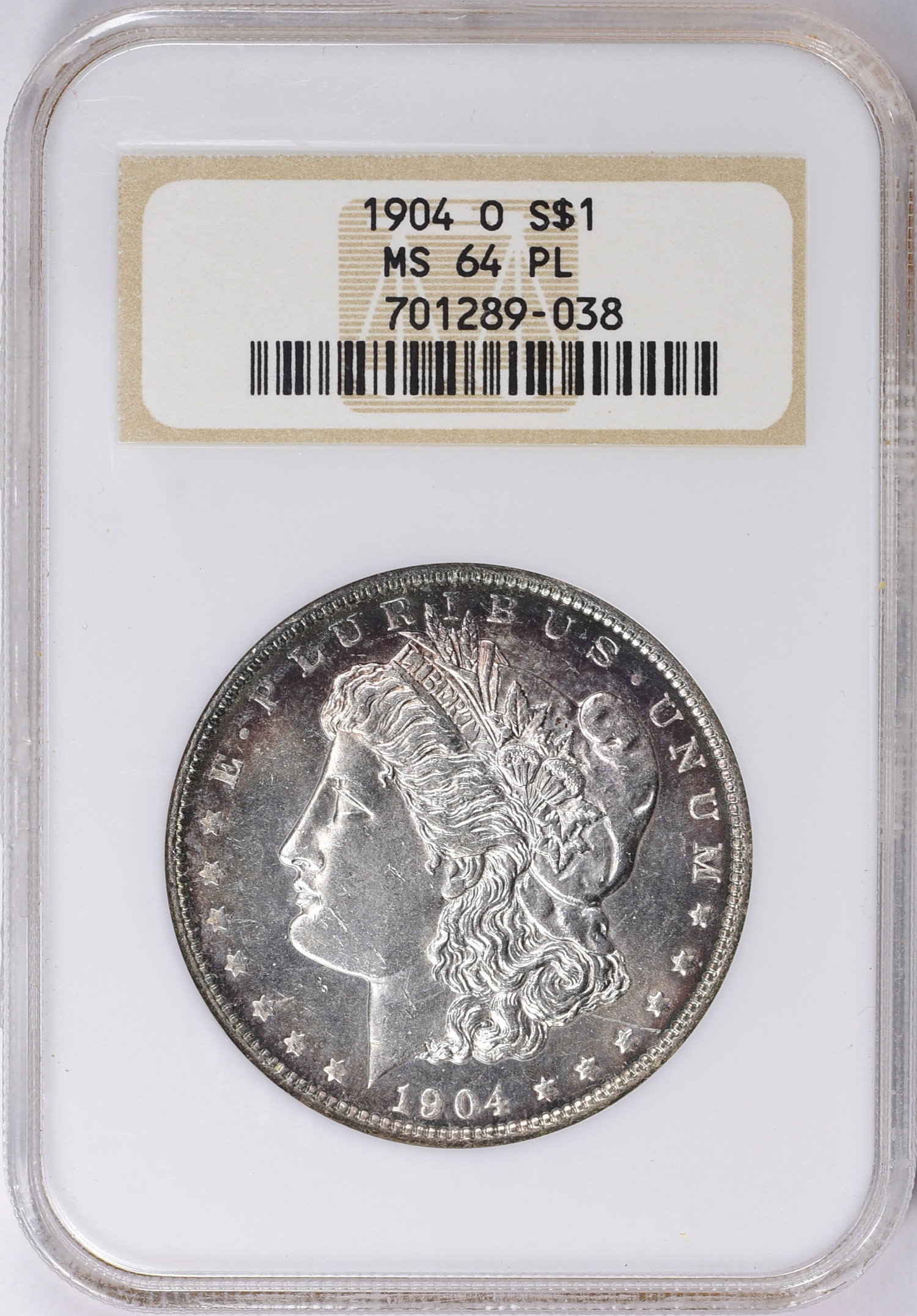 1904-O Morgan Silver Dollar NGC MS-64 PL OH (Toned) (Item 1767249) | GreatCollections Coin Auctions