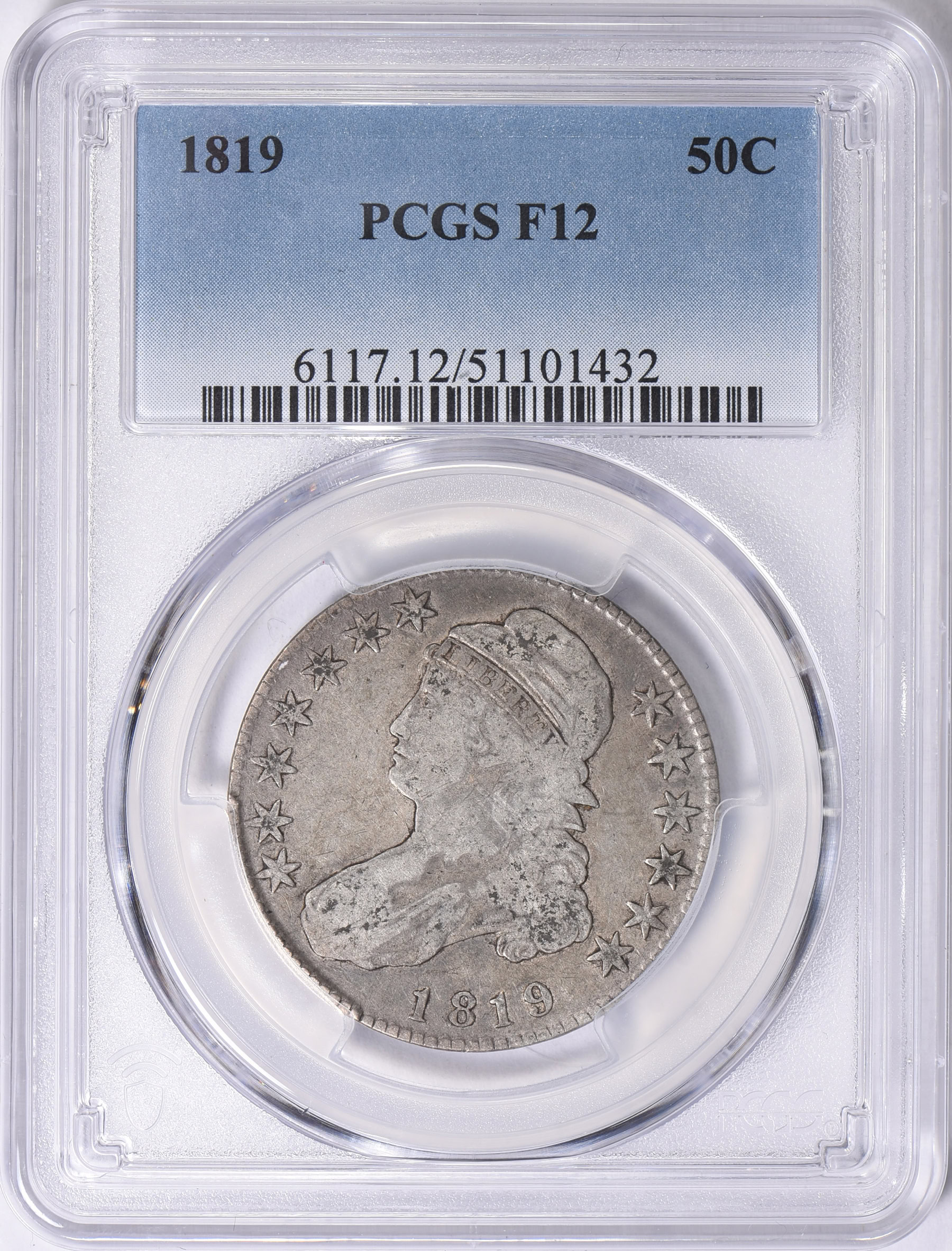 1819 Capped Bust Half Dollar PCGS F-12 (Item 1767341 ...