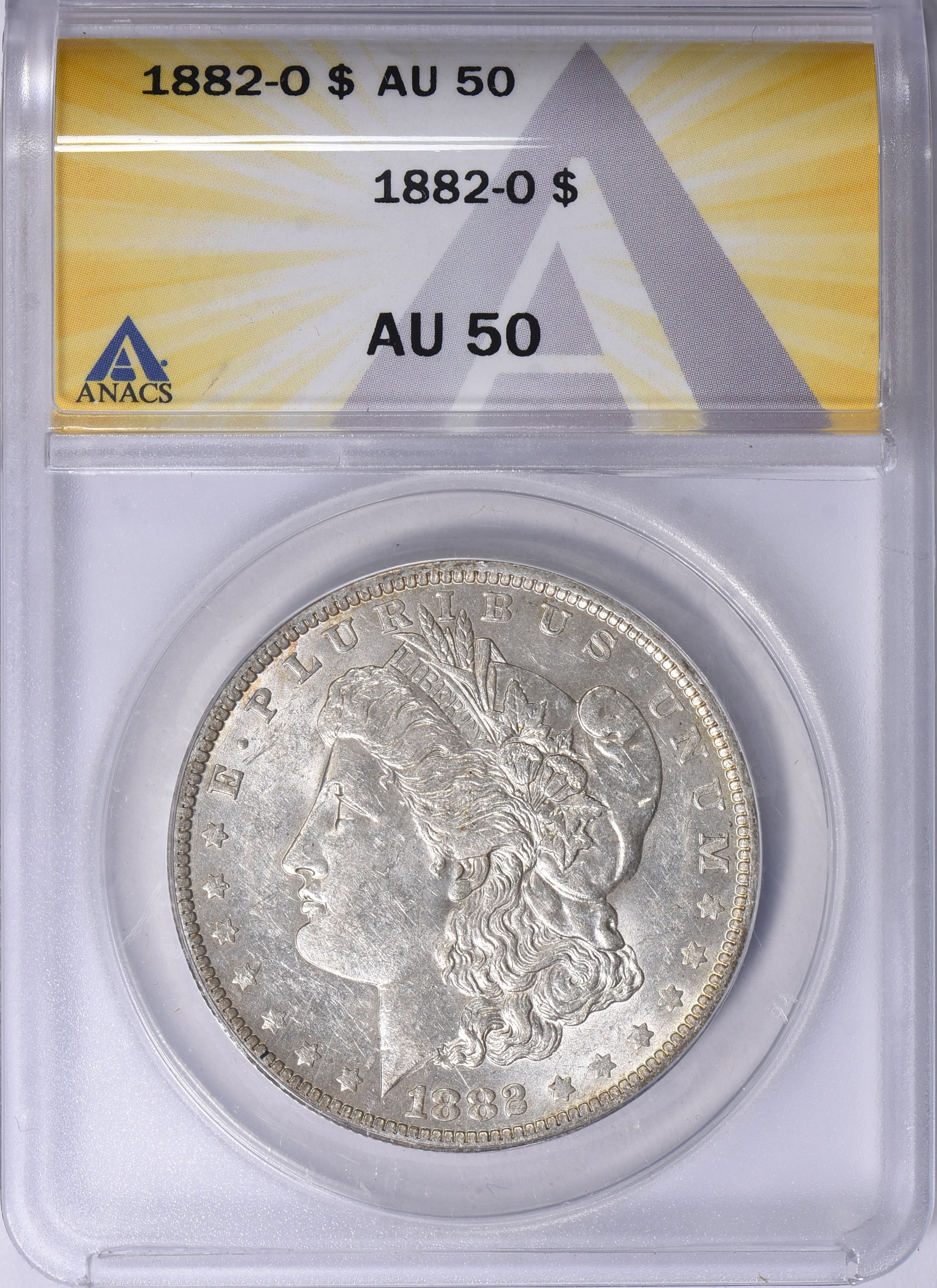 1882-O Morgan Silver Dollar ANACS AU-50 (Item 1767359) | GreatCollections Coin Auctions