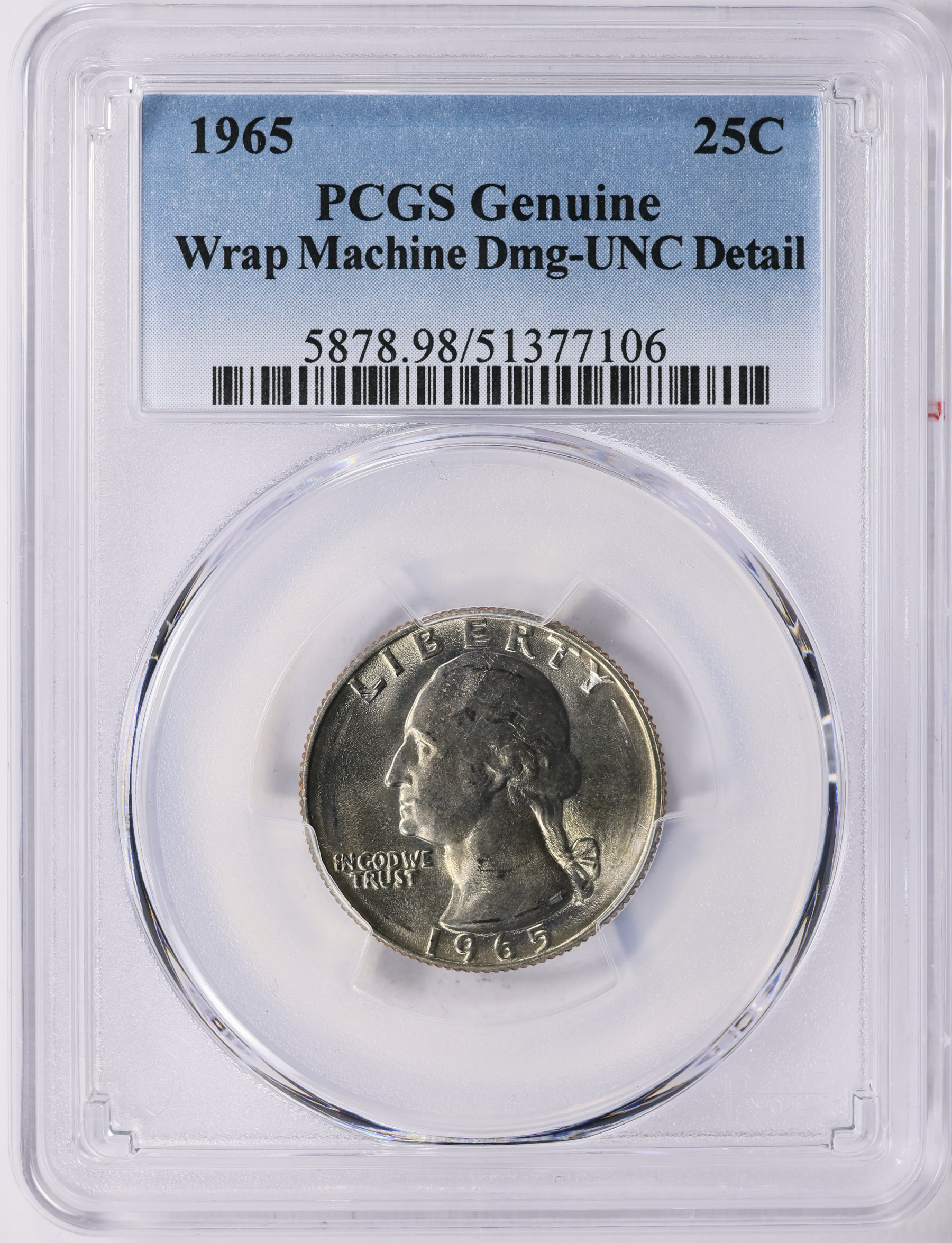 1965 Washington Quarter PCGS Genuine Unc Details (Item 1767385 ...