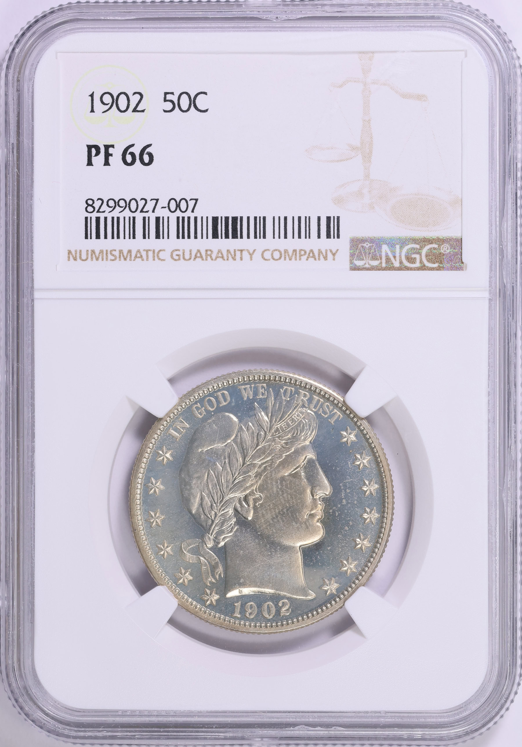 1902 Barber Half Dollar NGC Proof-66 (Item 1767544) | GreatCollections Coin Auctions
