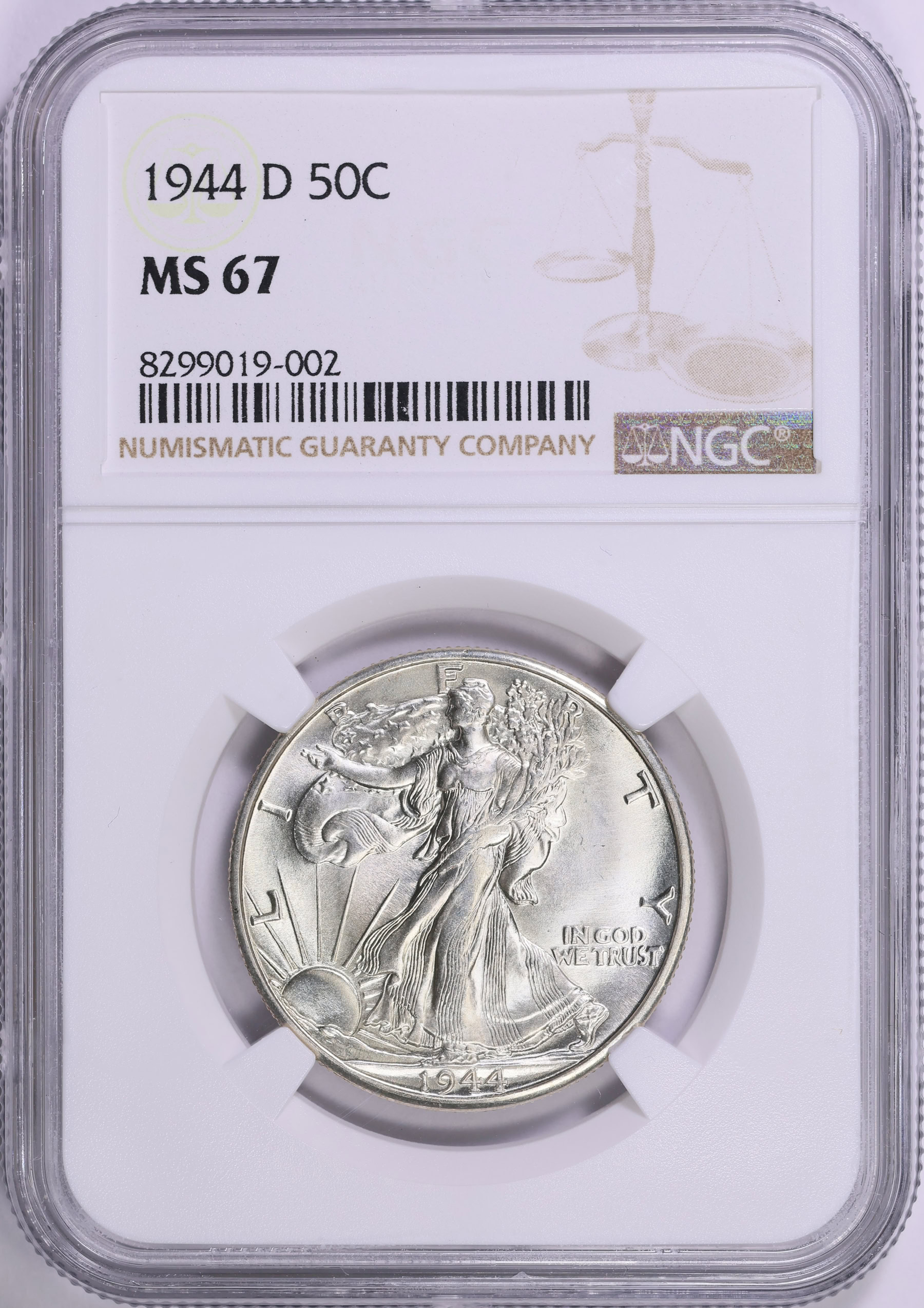 1944-D Walking Liberty Half Dollar NGC MS-67 (Item 1767549) | GreatCollections Coin Auctions