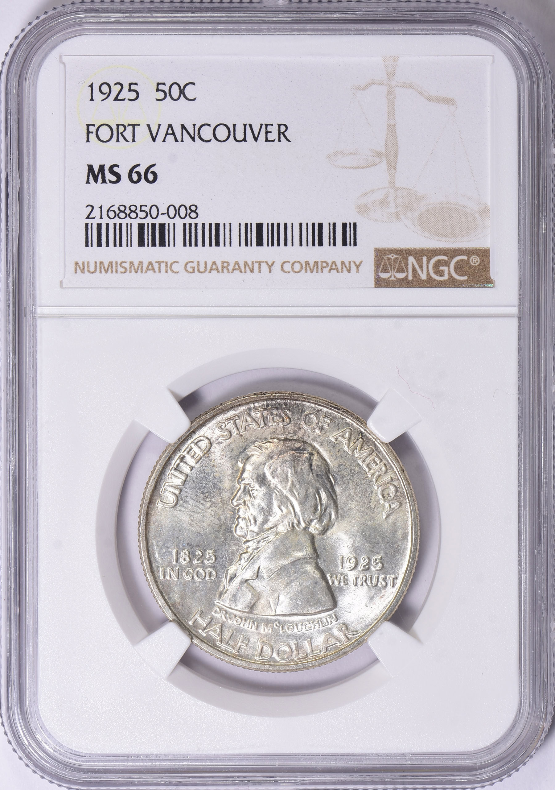 1925 Fort Vancouver Centennial Half Dollar NGC MS-66 (Item 1767567 ...