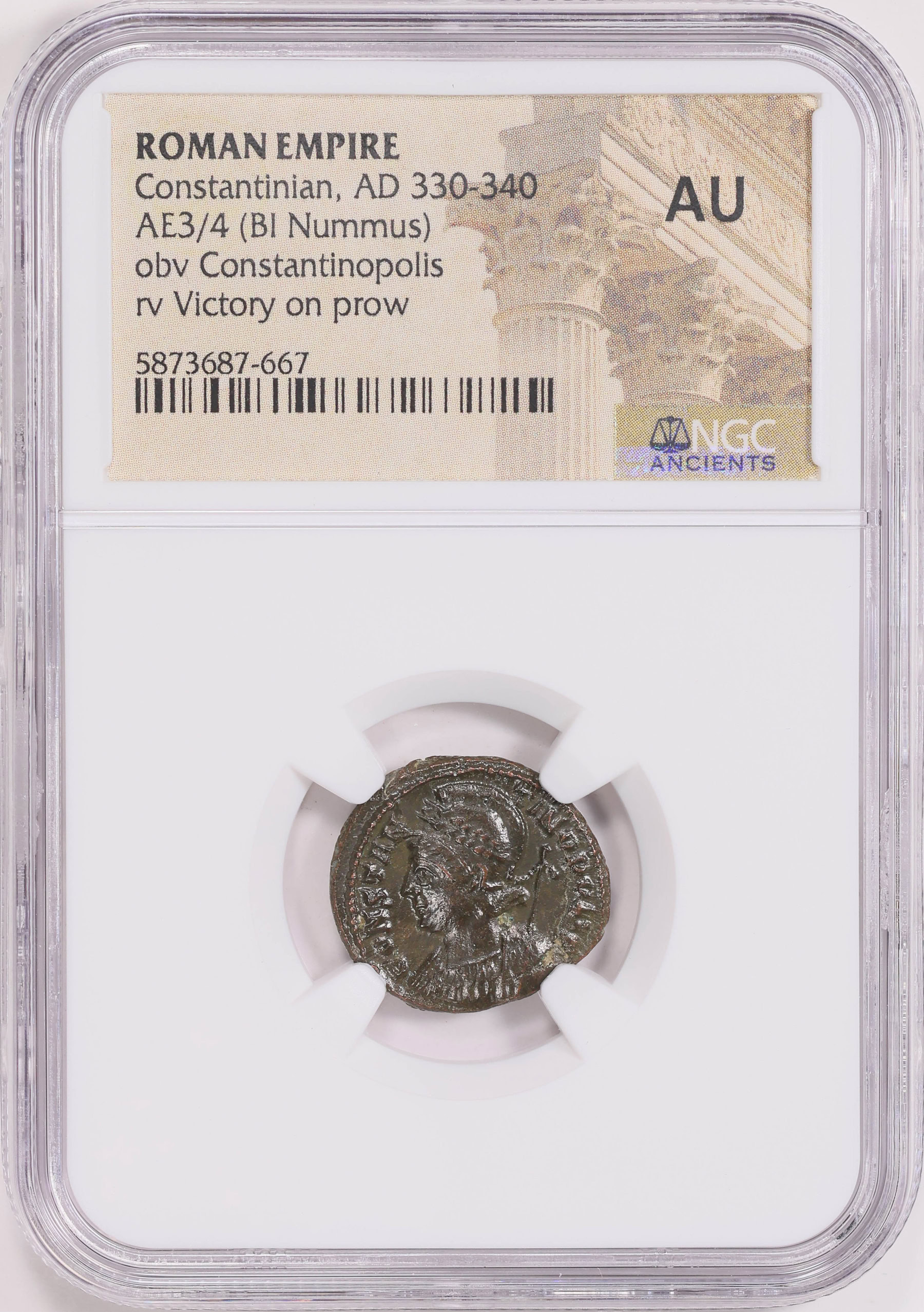 Ancient Roman Empire, Constantinian (A.D. 330-340) AE3/4 (BI Nummus ...