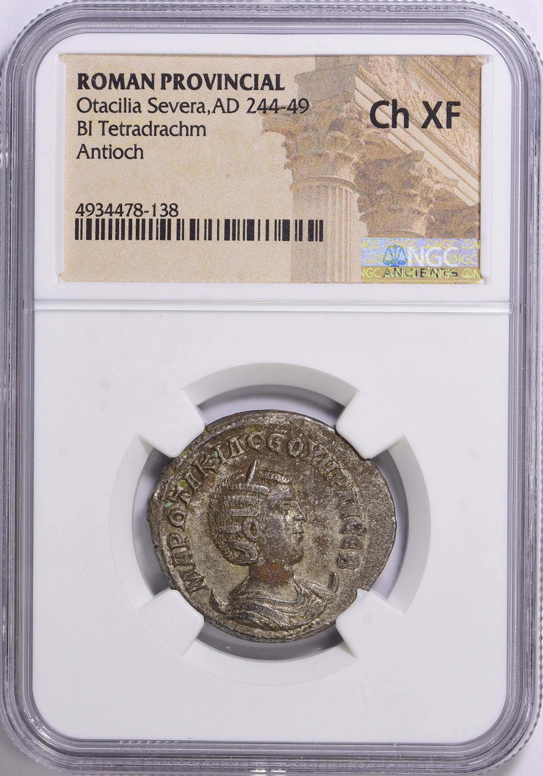 Ancient Roman Empire, Provincial Syria. Otacilia Severa Augusta (A.D ...