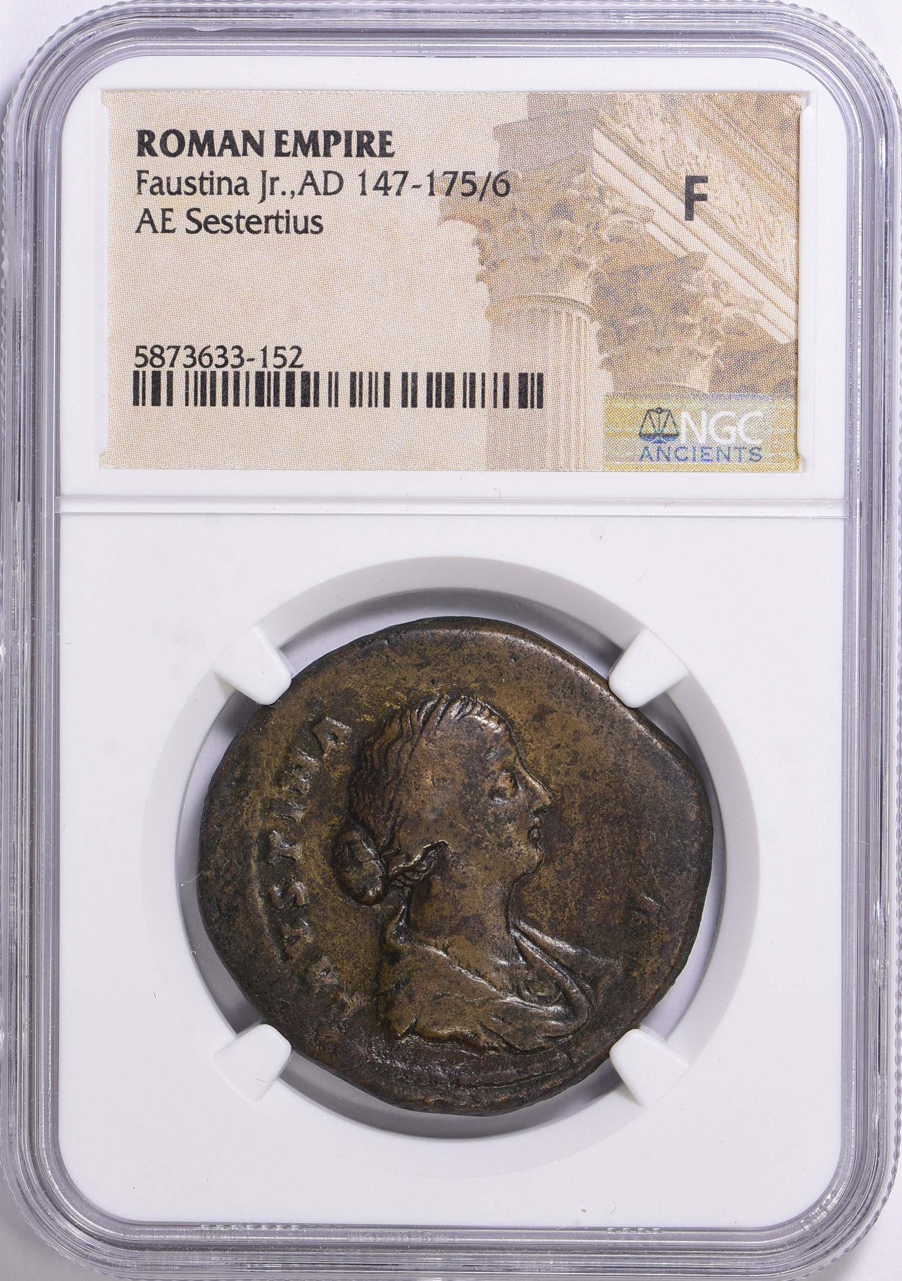 Ancient Roman Empire, Faustina Junior Augusta (A.D. 147-176) c.A.D. 161 ...