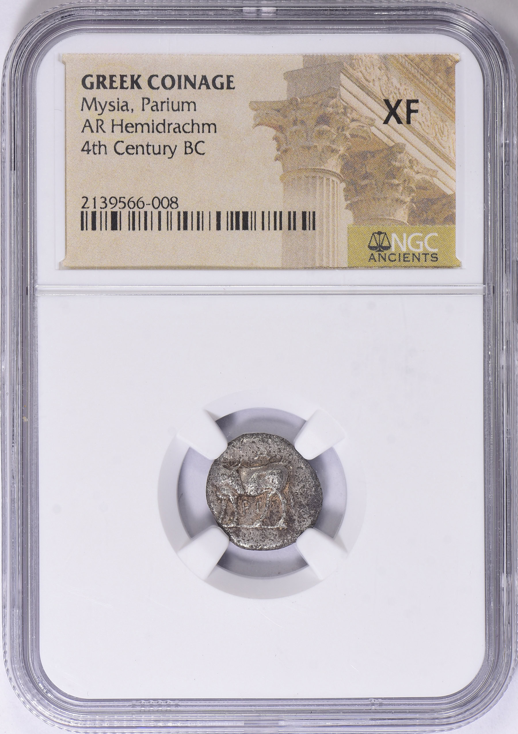 Ancient Mysia, Parium 4th Century B.C. AR Hemidrachm NGC XF | Cert ...