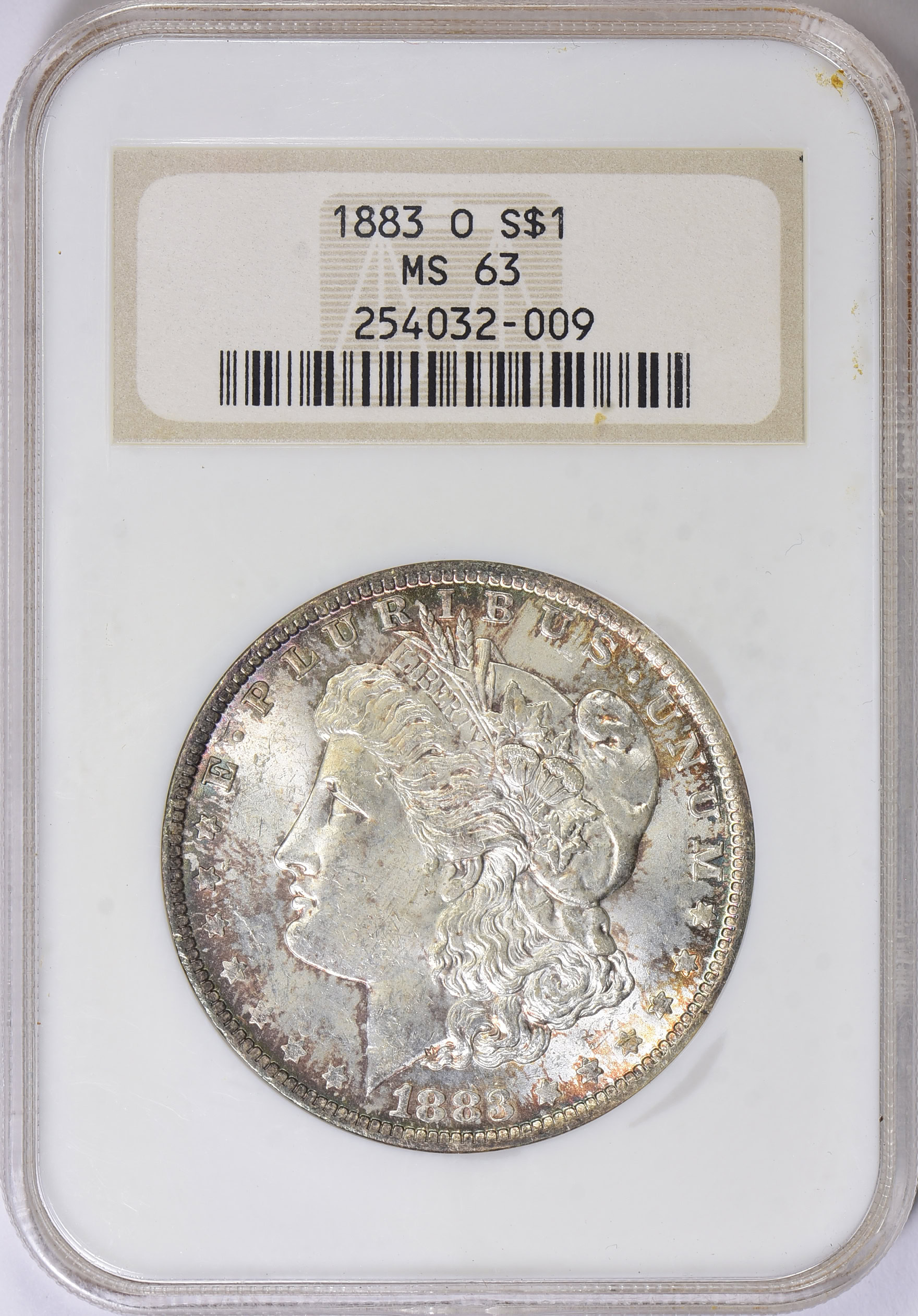 1883-O Morgan Silver Dollar NGC MS-63 OH (Toned) (Item 1768188) | GreatCollections Coin Auctions