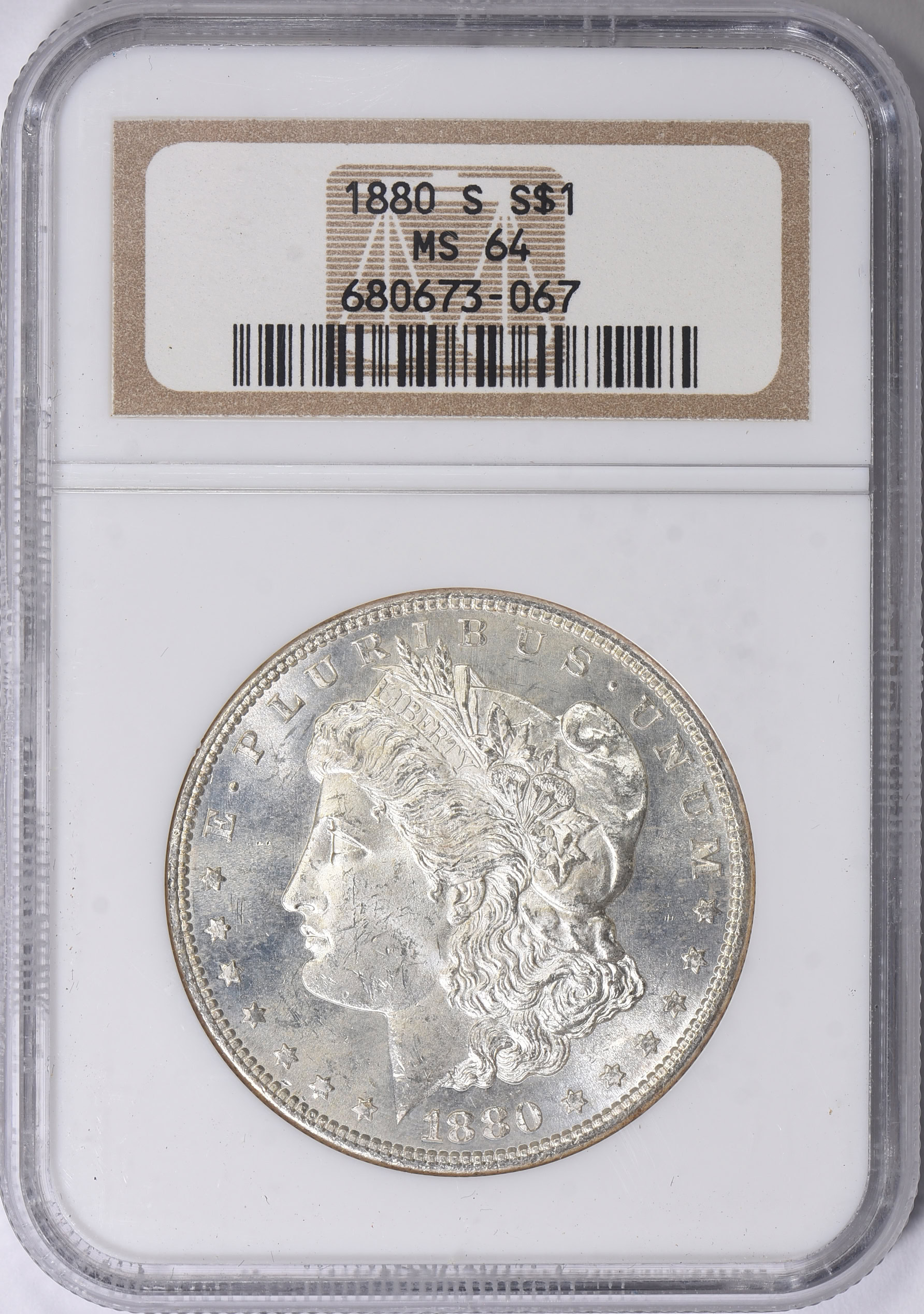 1880-S Morgan Silver Dollar NGC MS-64 (Item 1768191) | GreatCollections Coin Auctions