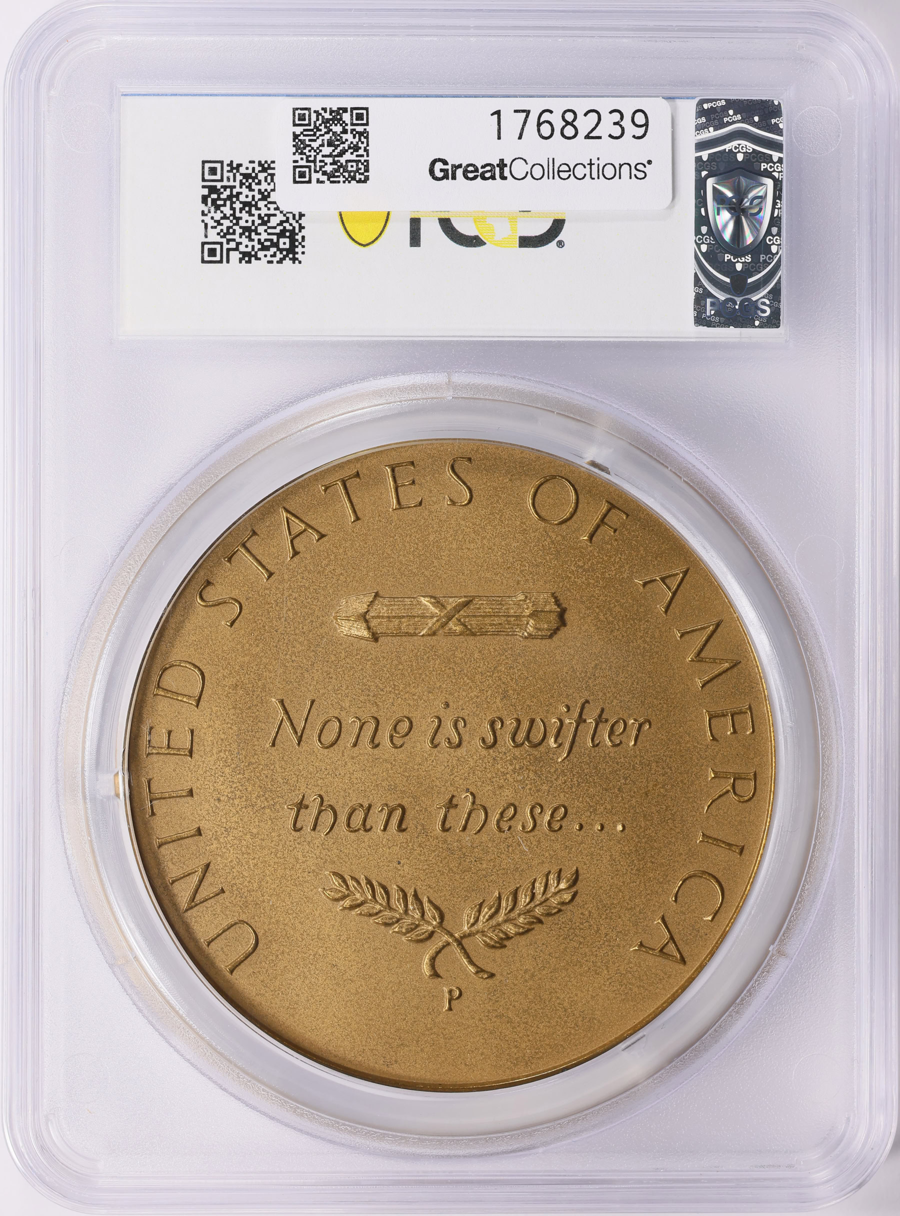 1968 U.S. Mint Medal D1968-3c Bronze 76mm Diplomatic Courier ...