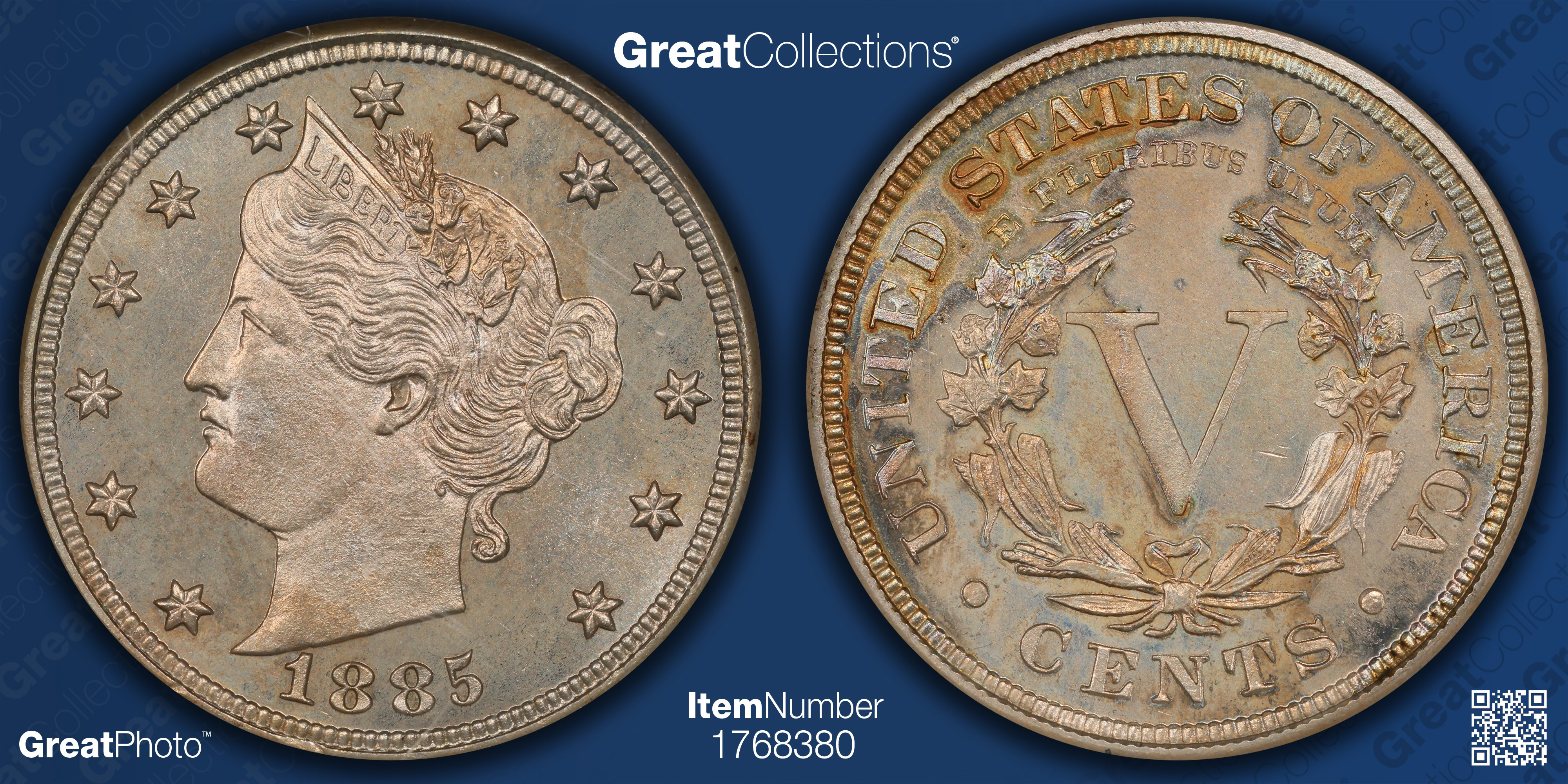 1885 Liberty Nickel NGC Proof-64 OH (Toned) (Item 1768380 ...