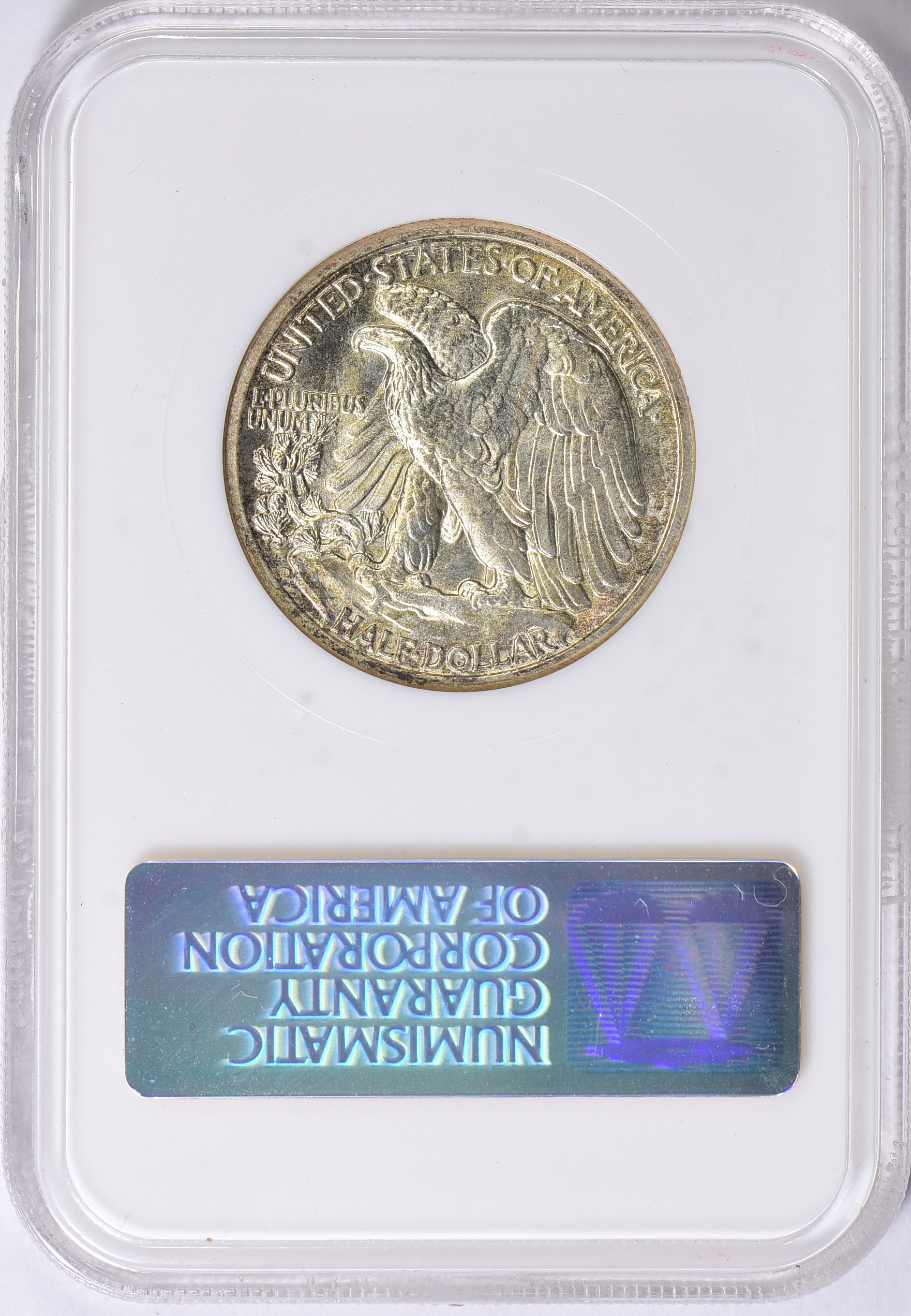 1938-D Walking Liberty Half Dollar NGC MS-64 (CAC Green) (Toned) (Item ...