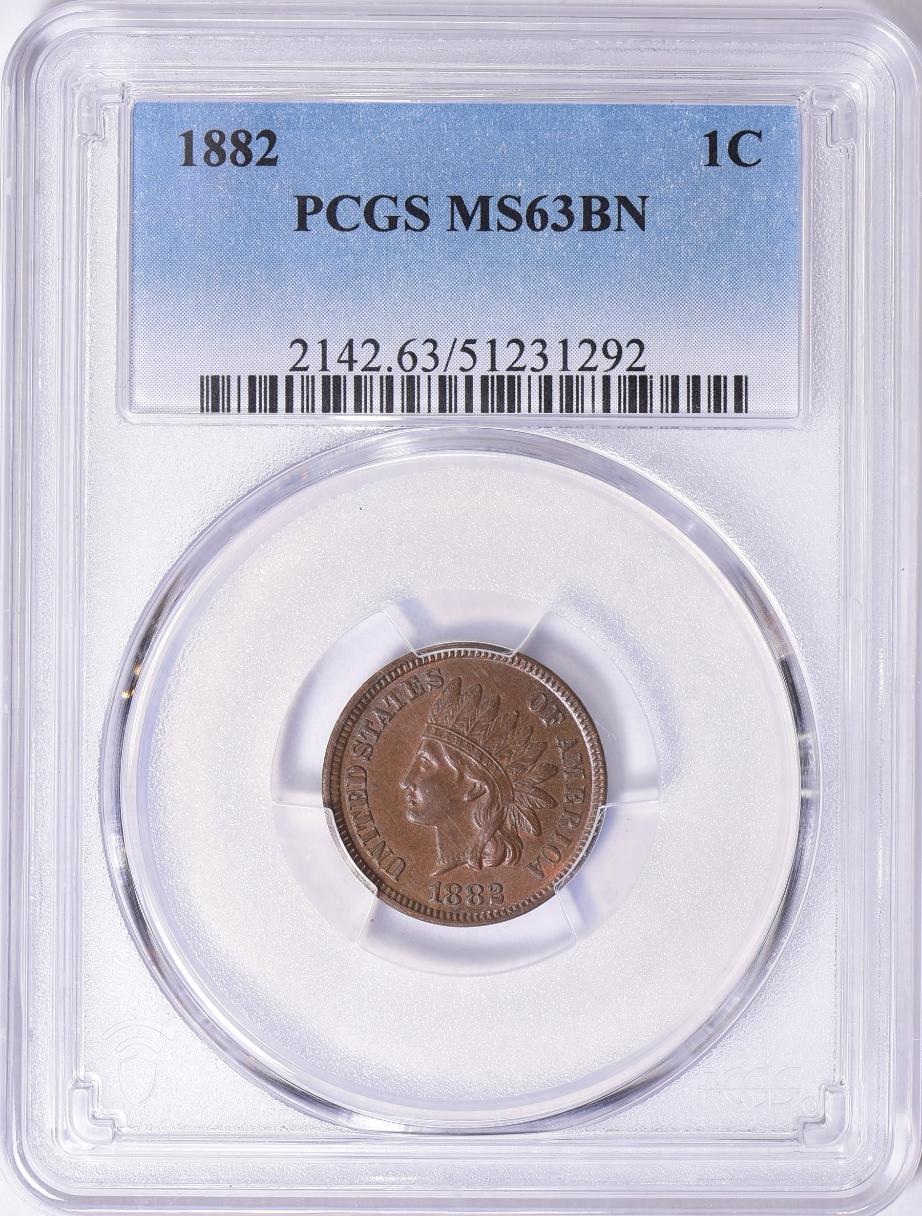 1882 Indian Cent PCGS MS-63 BN (Item 1768386) | GreatCollections Coin Auctions