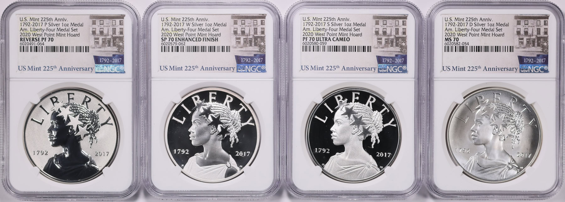 2017 American Liberty Silver Medal Set 225th Anniversary Including ...