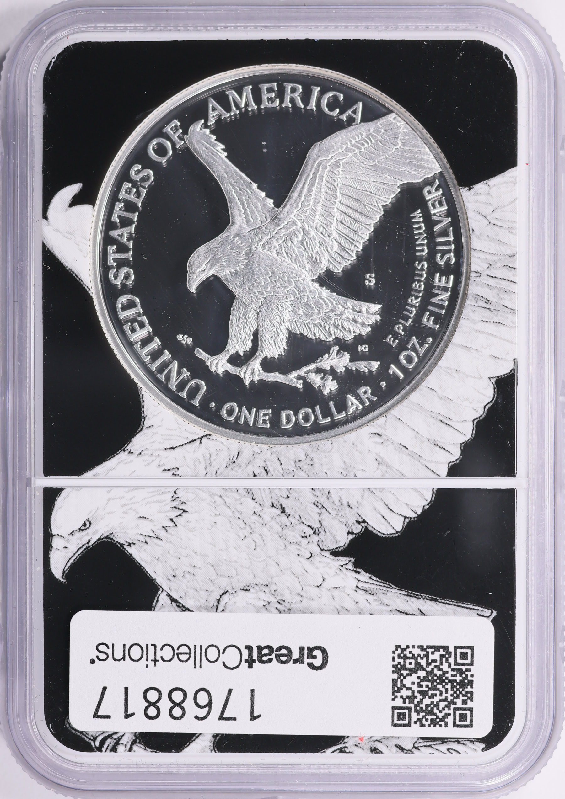 2021-S $1 Silver Eagle Type 2 NGC Proof-70 UC (Silver Eagle Frame Holder) (Item 1768817 ...