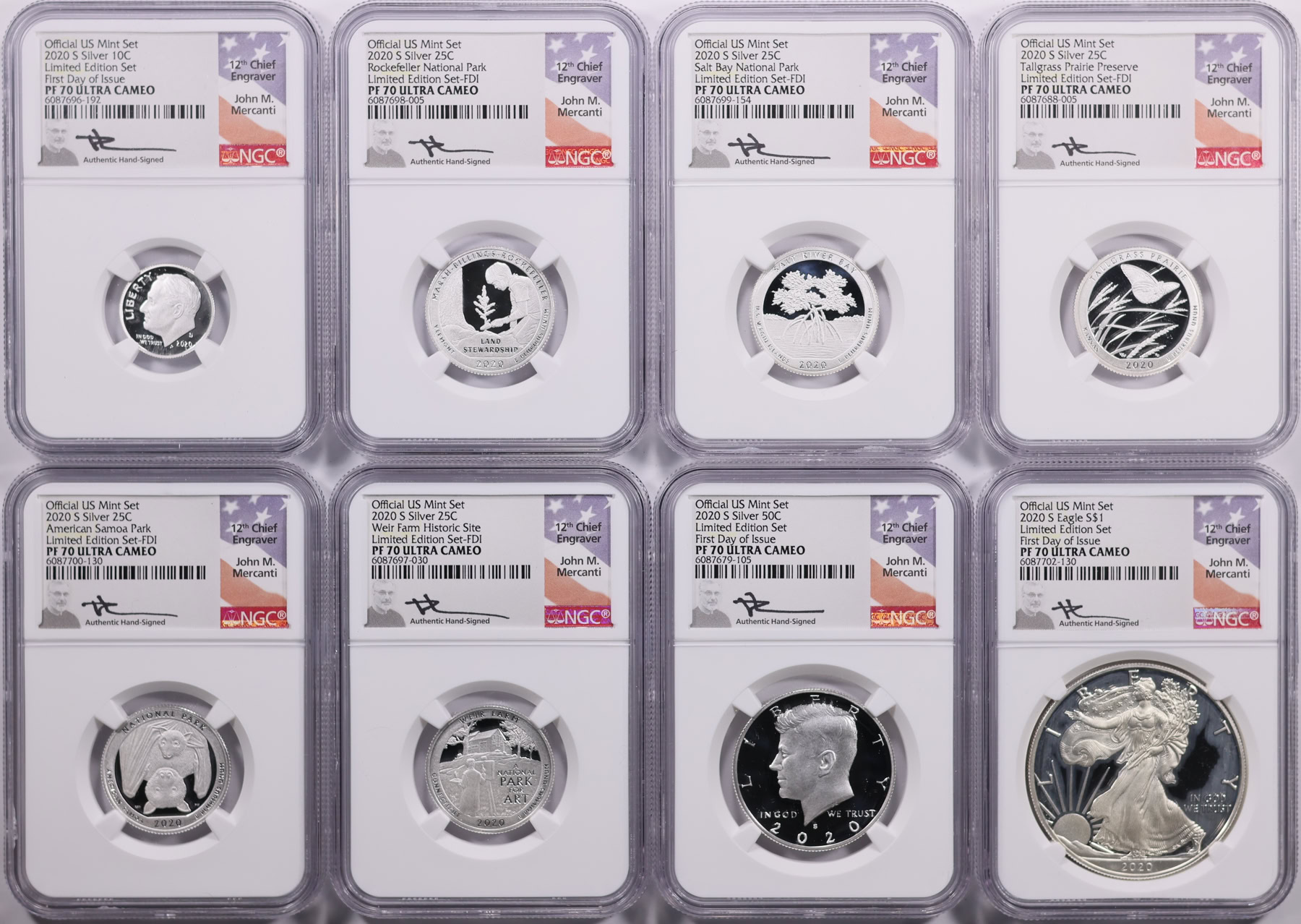 2020-S 10c-$1 Silver Limited Edition Proof Set NGC Proof-70 UC ...