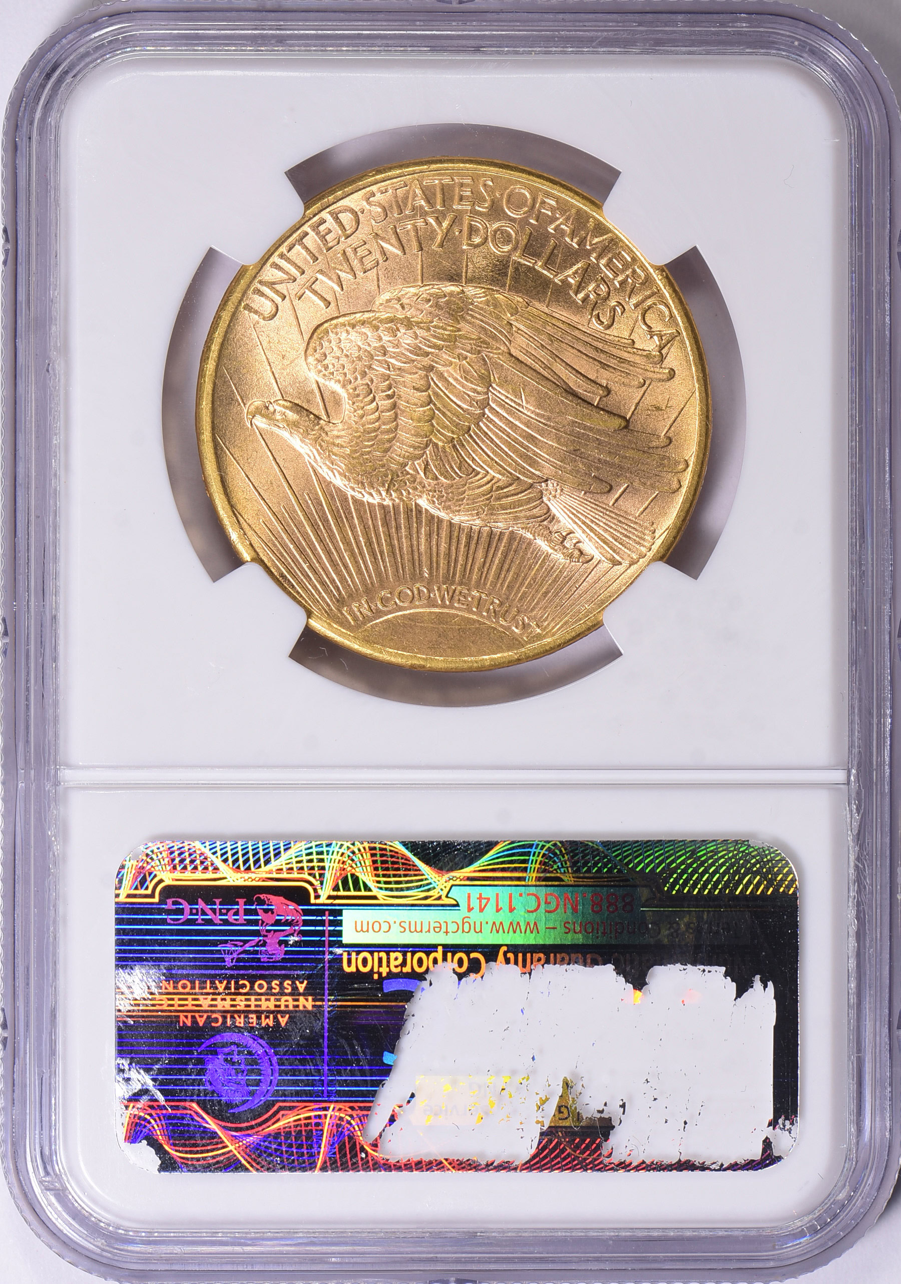 Mint Error 1923-D Saint-Gaudens Gold Double Eagle Obverse Lamination ...