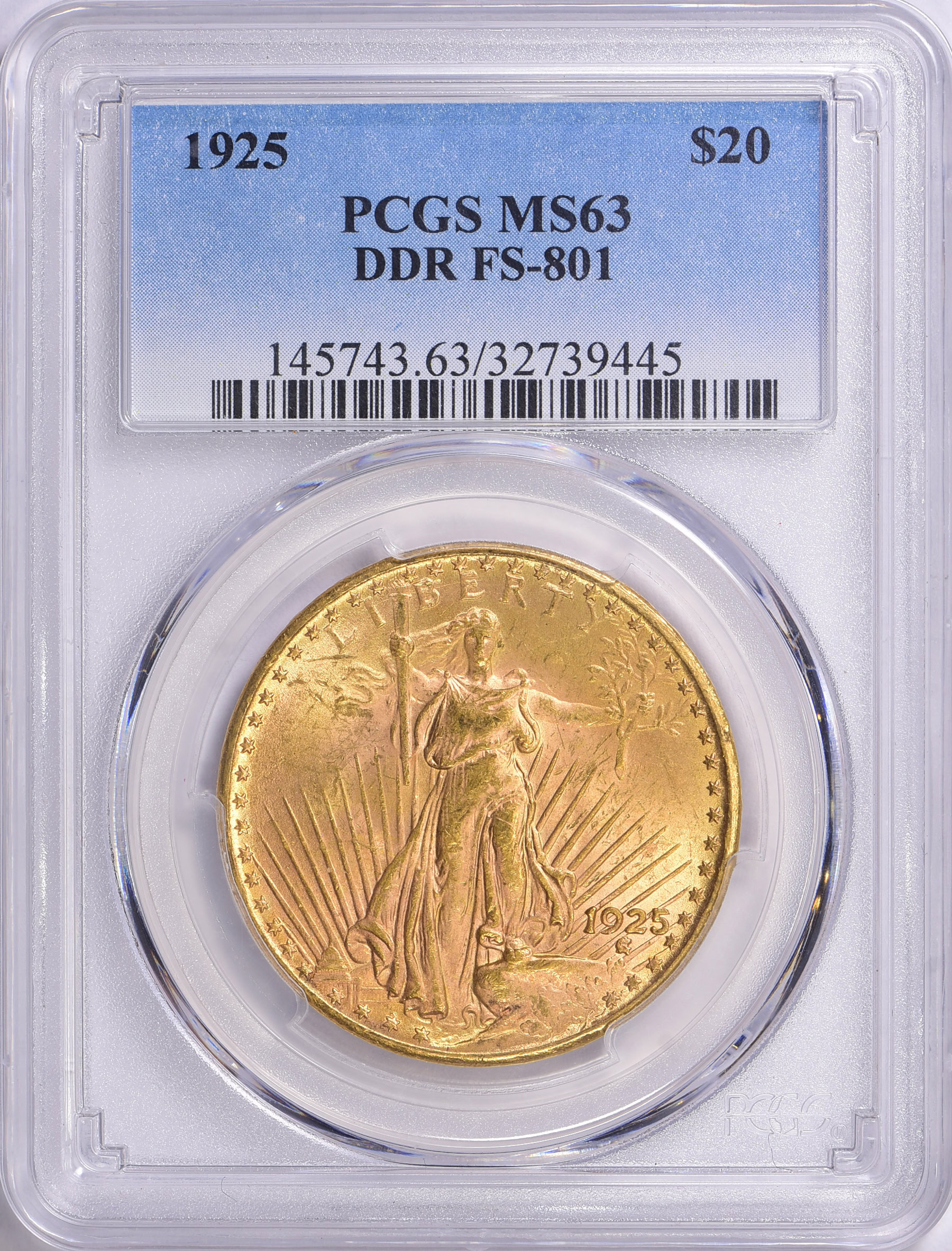 1925 Saint-Gaudens Gold Double Eagle Double Die Reverse FS-801 PCGS MS-63 (Item 1769062 ...
