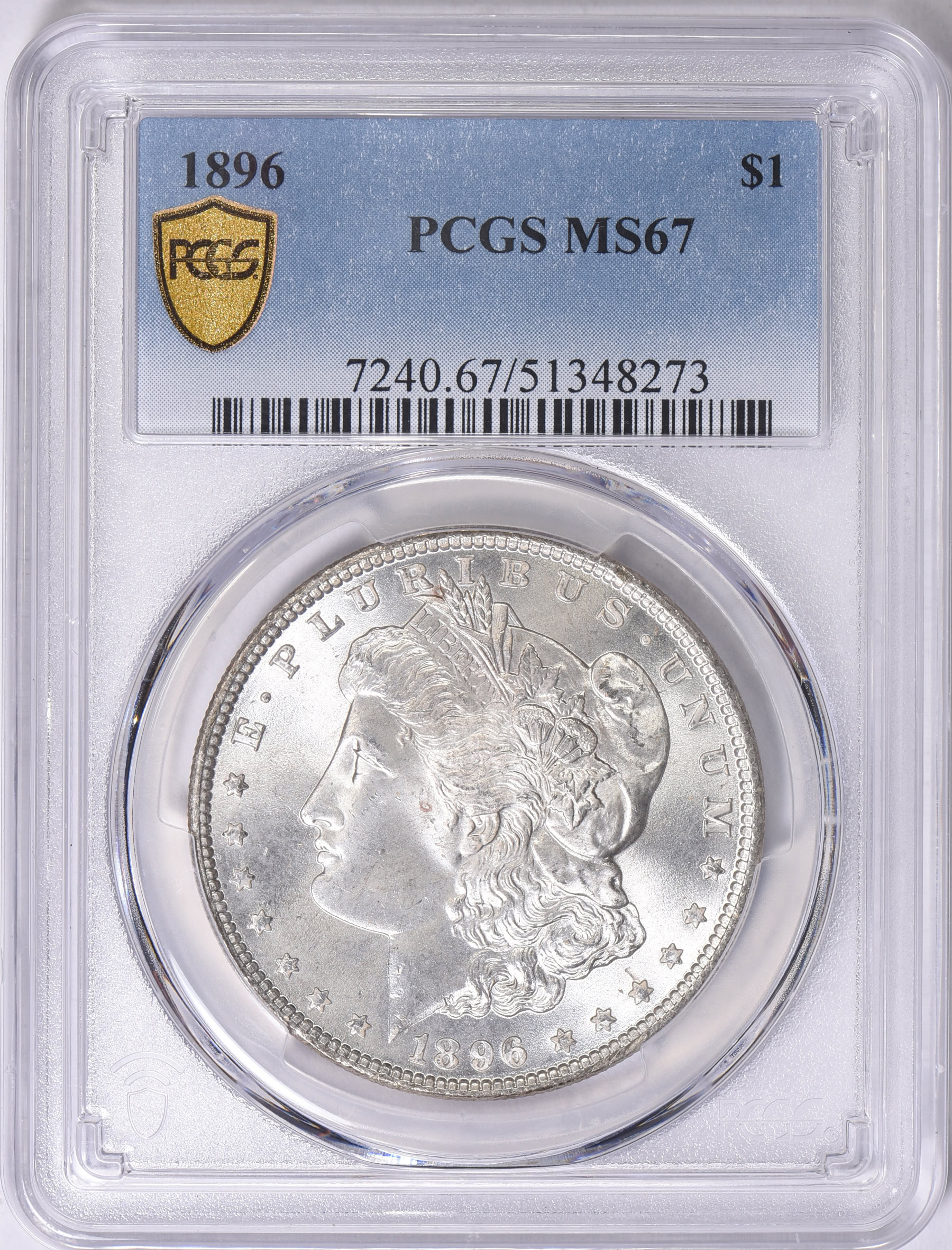 1896 Morgan Silver Dollar PCGS MS-67 (Item 1769149) | GreatCollections ...