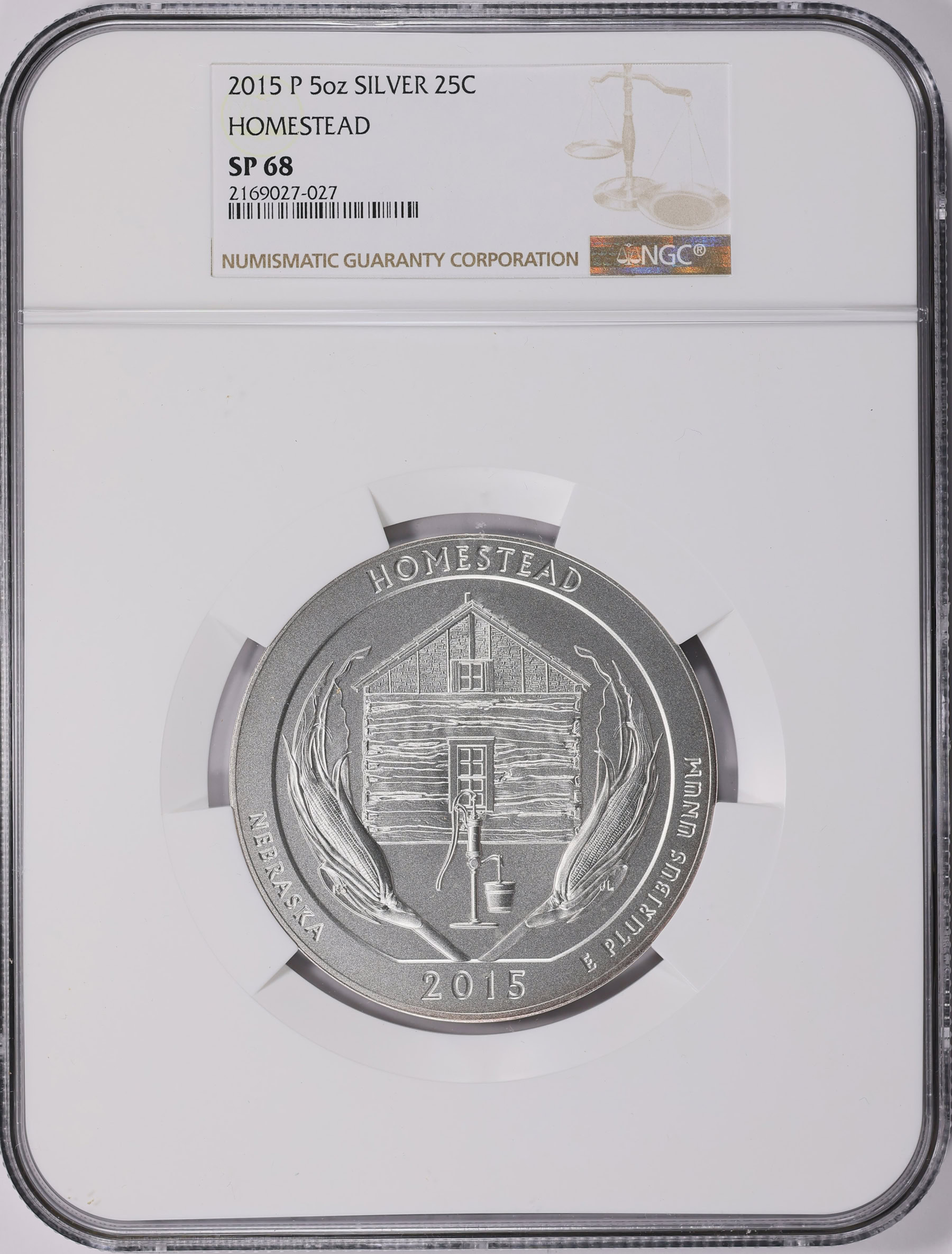 2015-P America the Beautiful 5 oz. Silver Quarter Homestead NP NGC SP ...