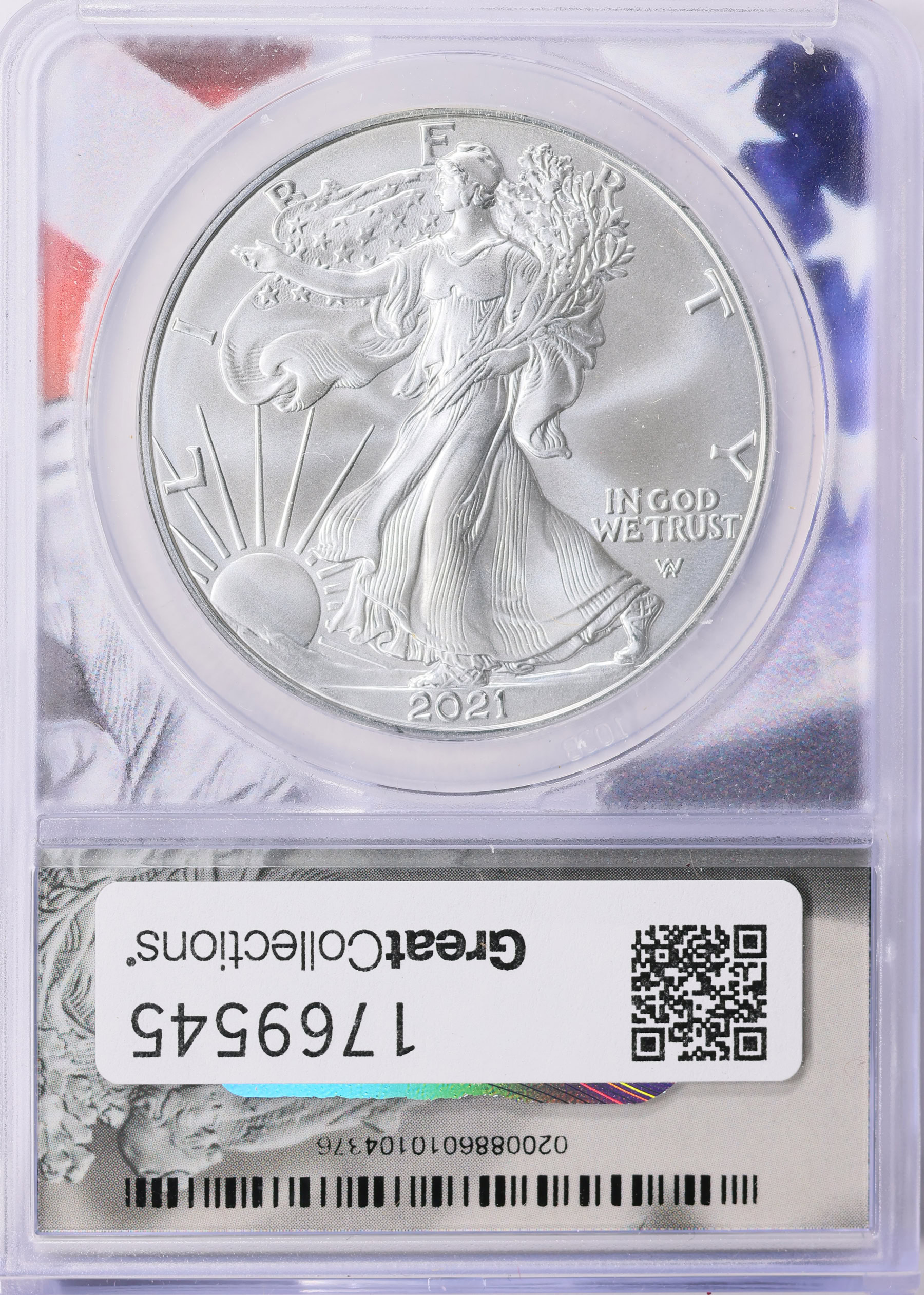 2021-(S) $1 Silver Eagle Type 2 Supplemental Production Assistance Struck at San Francisco First ...