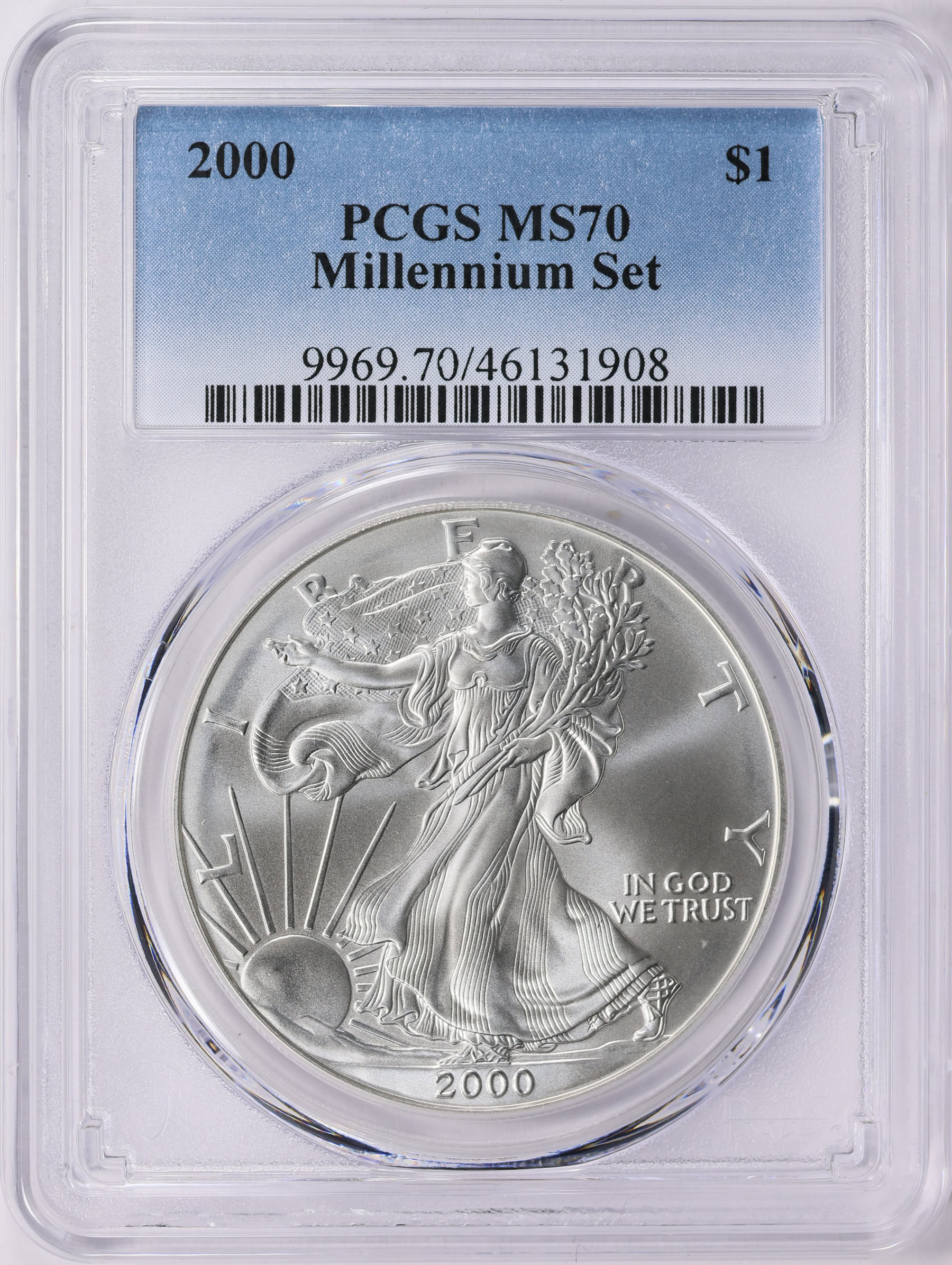 2000 $1 Silver Eagle From the Millennium Set PCGS MS-70 (Item 1769853 ...