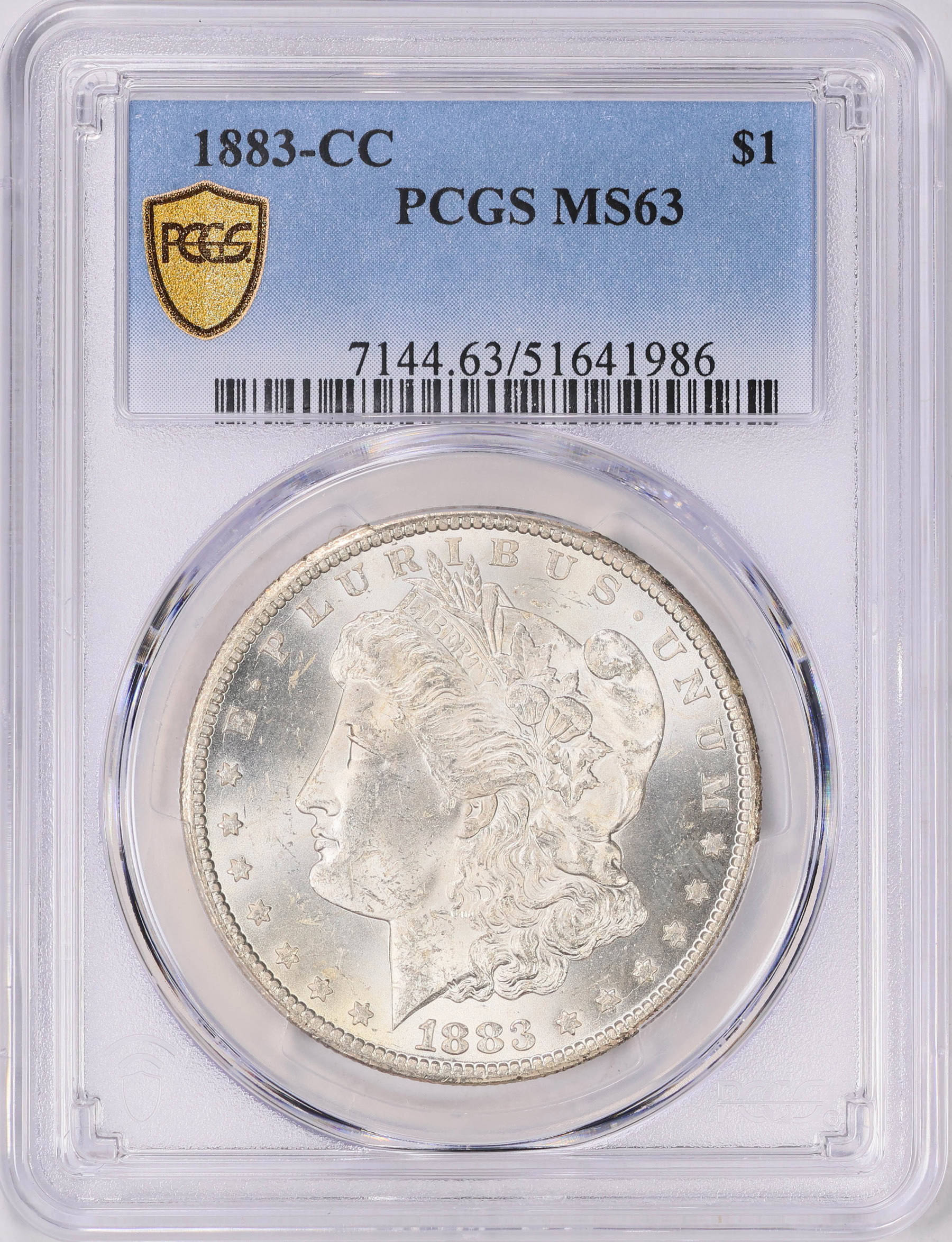 1883-CC Morgan Silver Dollar PCGS MS-63 (Item 1769867) | GreatCollections Coin Auctions